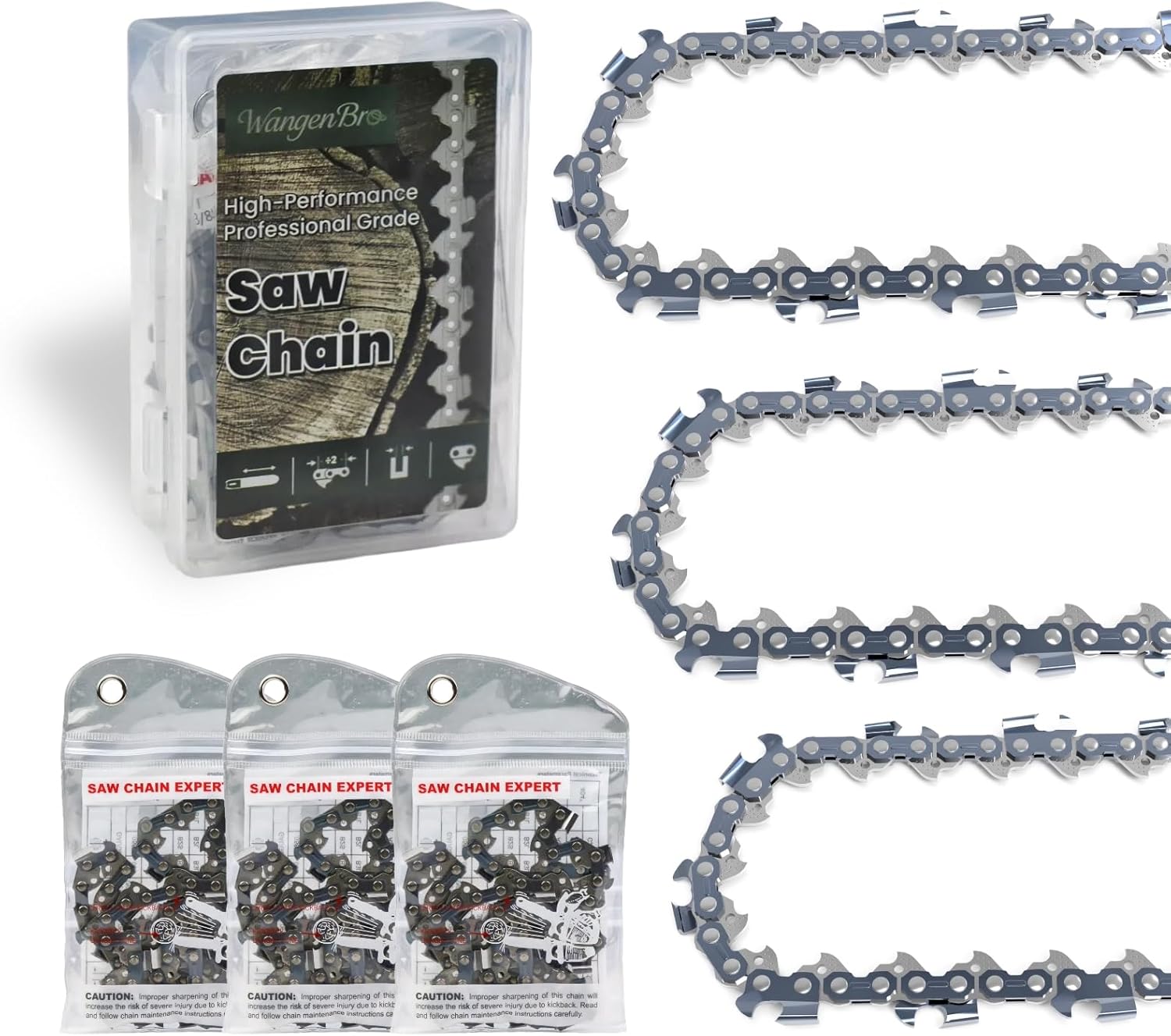New 14 Inch Chainsaw Chain 3/8"LP Pitch .043" Gauge 52 Drive Links, 14 ...