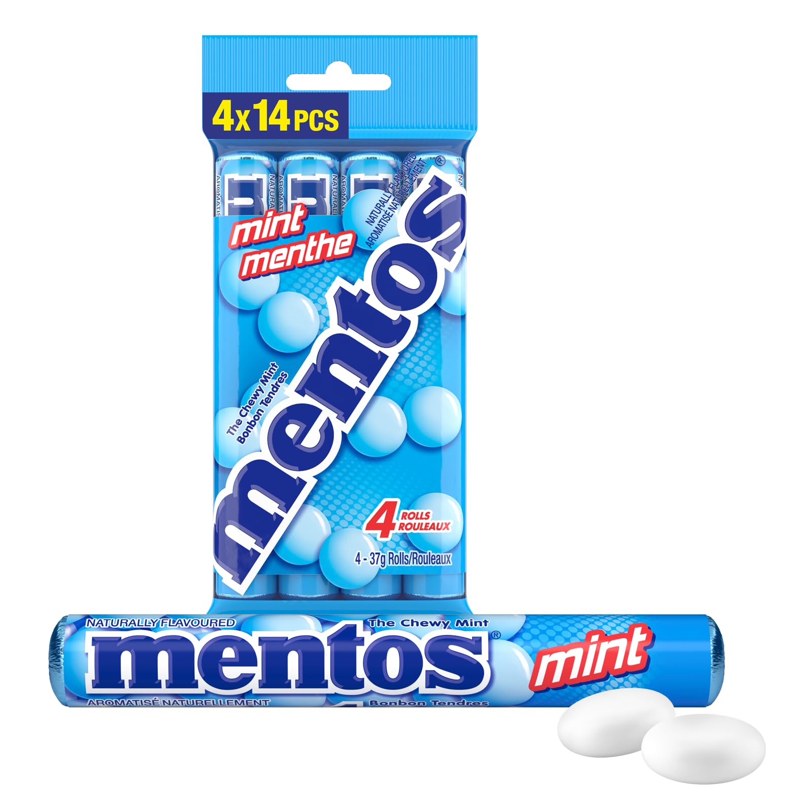 Mentos Chewy Mint Candy Roll - Pack of 4 : Amazon.ca: Grocery & Gourmet ...