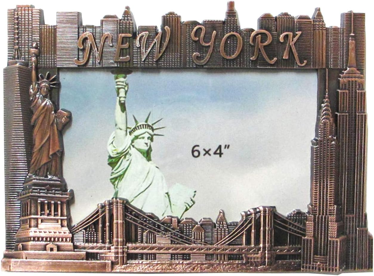 Amazon.com - New York Souvenir Metal Pewter Picture Frame with Statue ...