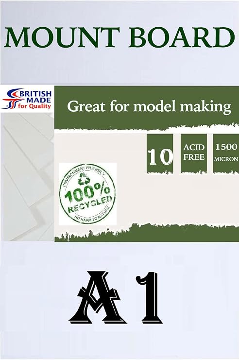 PROTECTAFILE - Paper Size A1 Mount Board White (Pack of 10) 1500microns ...