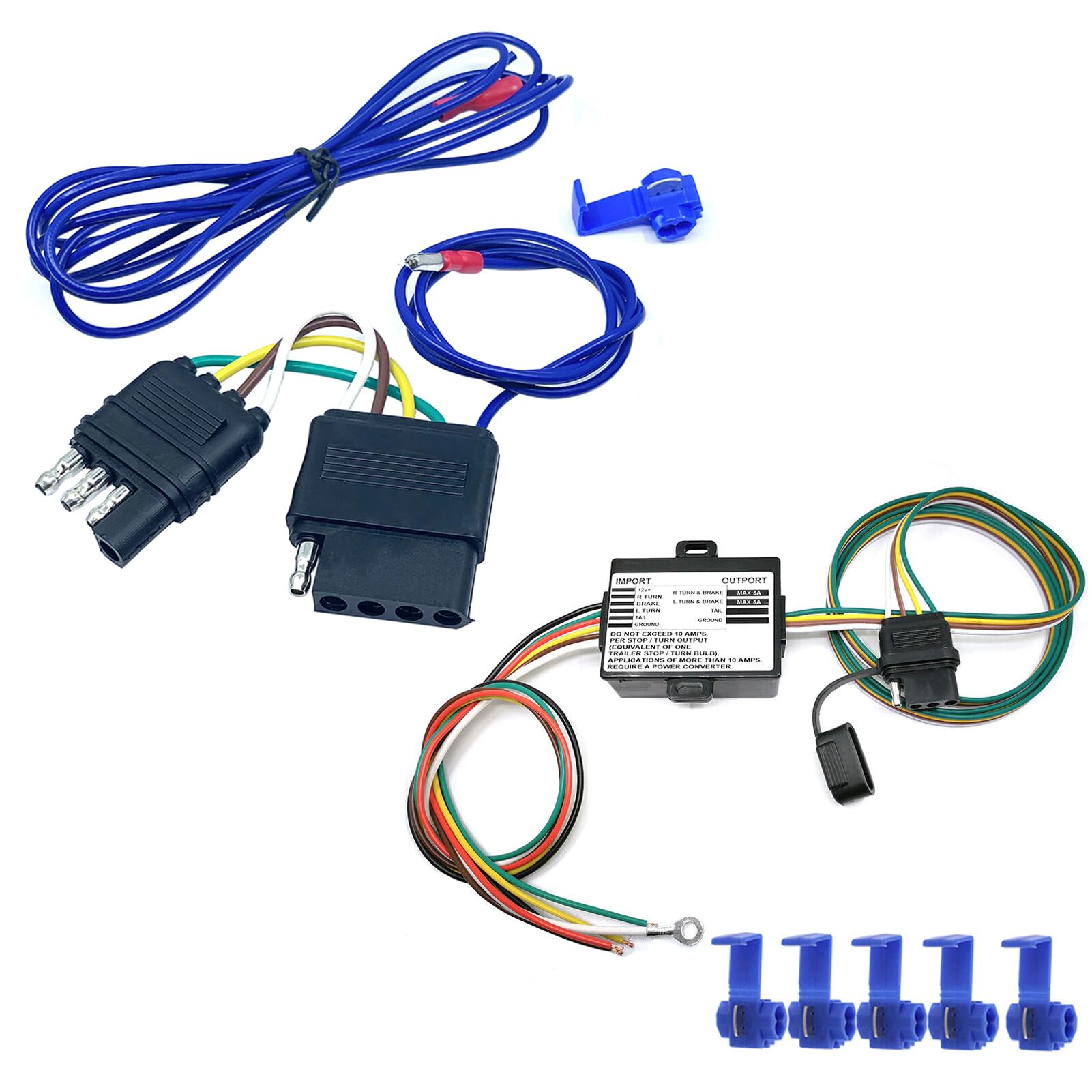 Amazon.com: CARROFIX 3 to 2 Wire Taillight Converter and 4 Way to 5 Way ...