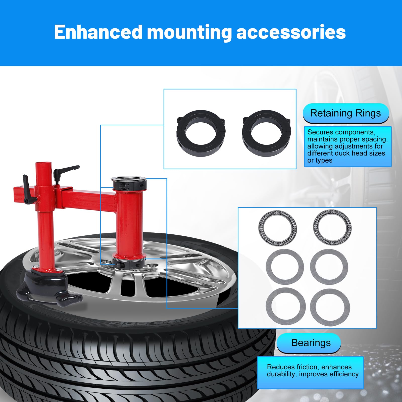 Snapklik.com : EASYBERG Manual Tire Changer Duck Head Adapter Kit