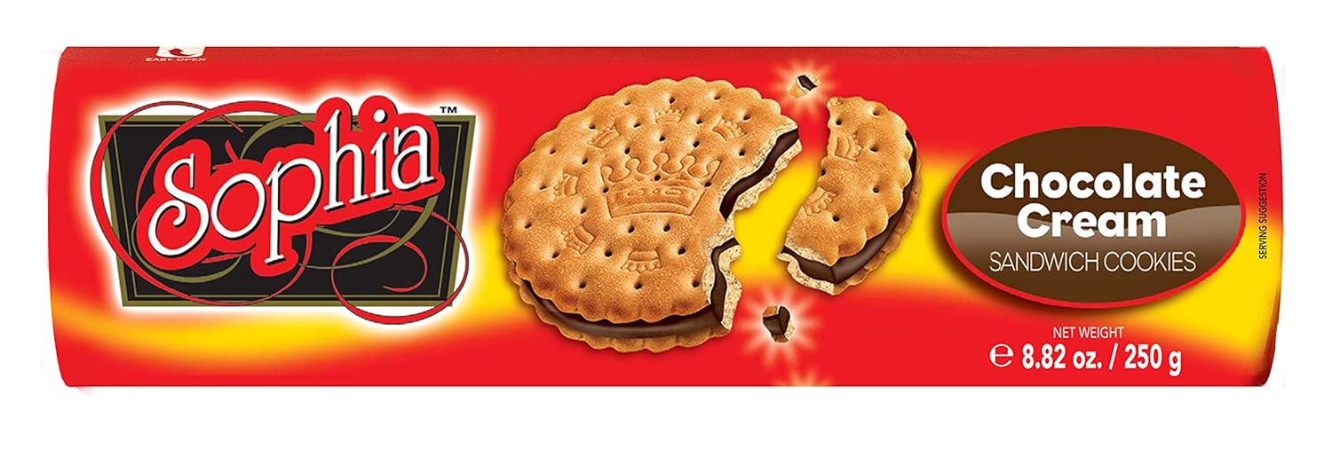 Amazon.com : Sophia Sandwich Fourré Cookies - Chocolate 8.8oz (12-pack ...