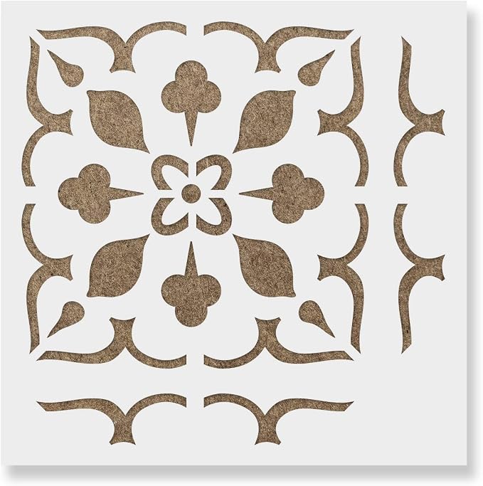 Amazon.com: Lydia Tile Stencil - Stencil Patterns, Boho Stencil ...