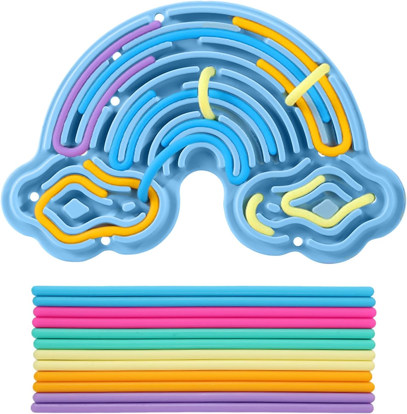 Sensory Activity Board, Clouds Sensory Activity Board,Silicone Fidget Sensory Board Toys for ...