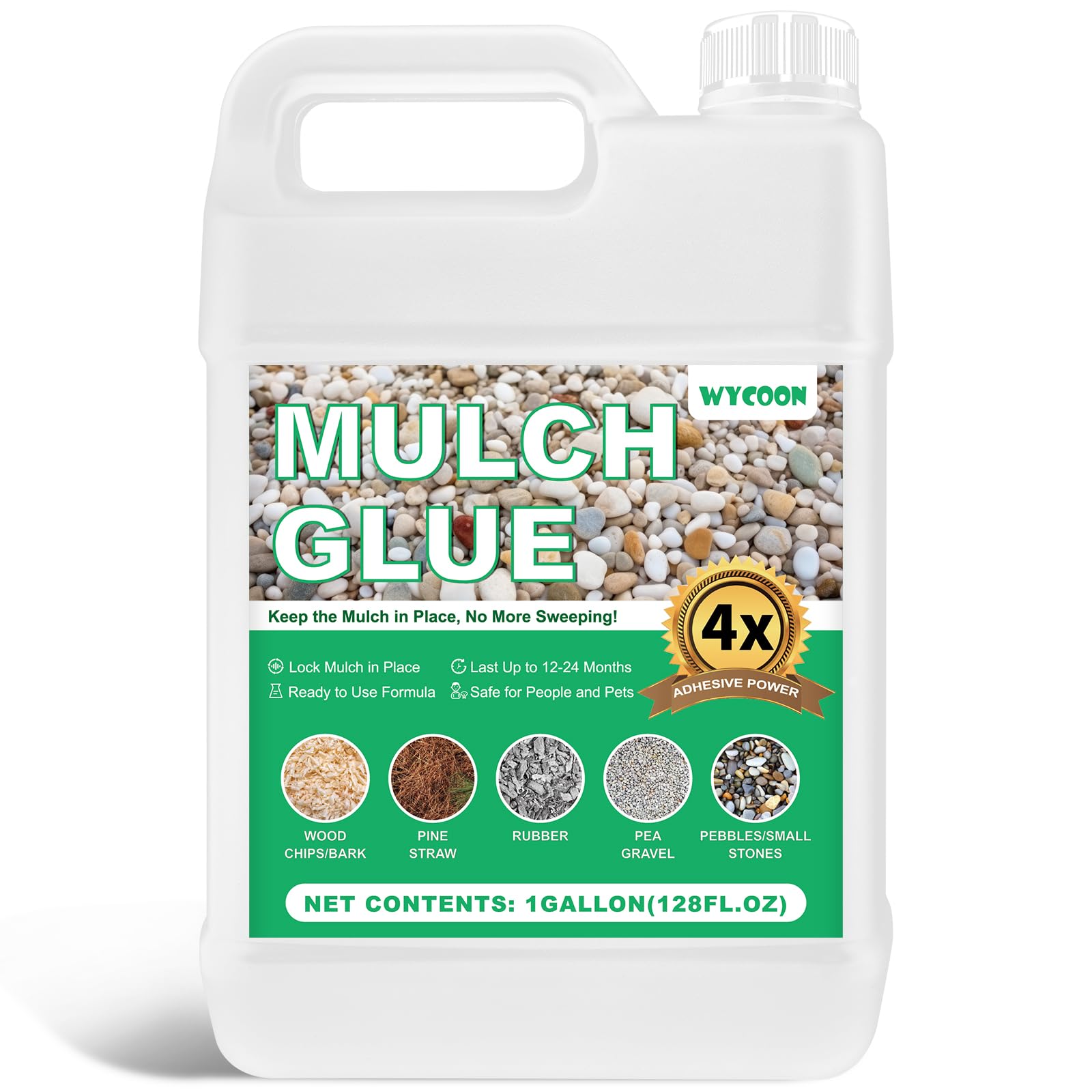 Amazon.com : 1Gallon Mulch Glue, Mulch Gravel Binder Glue, Fast Drying ...