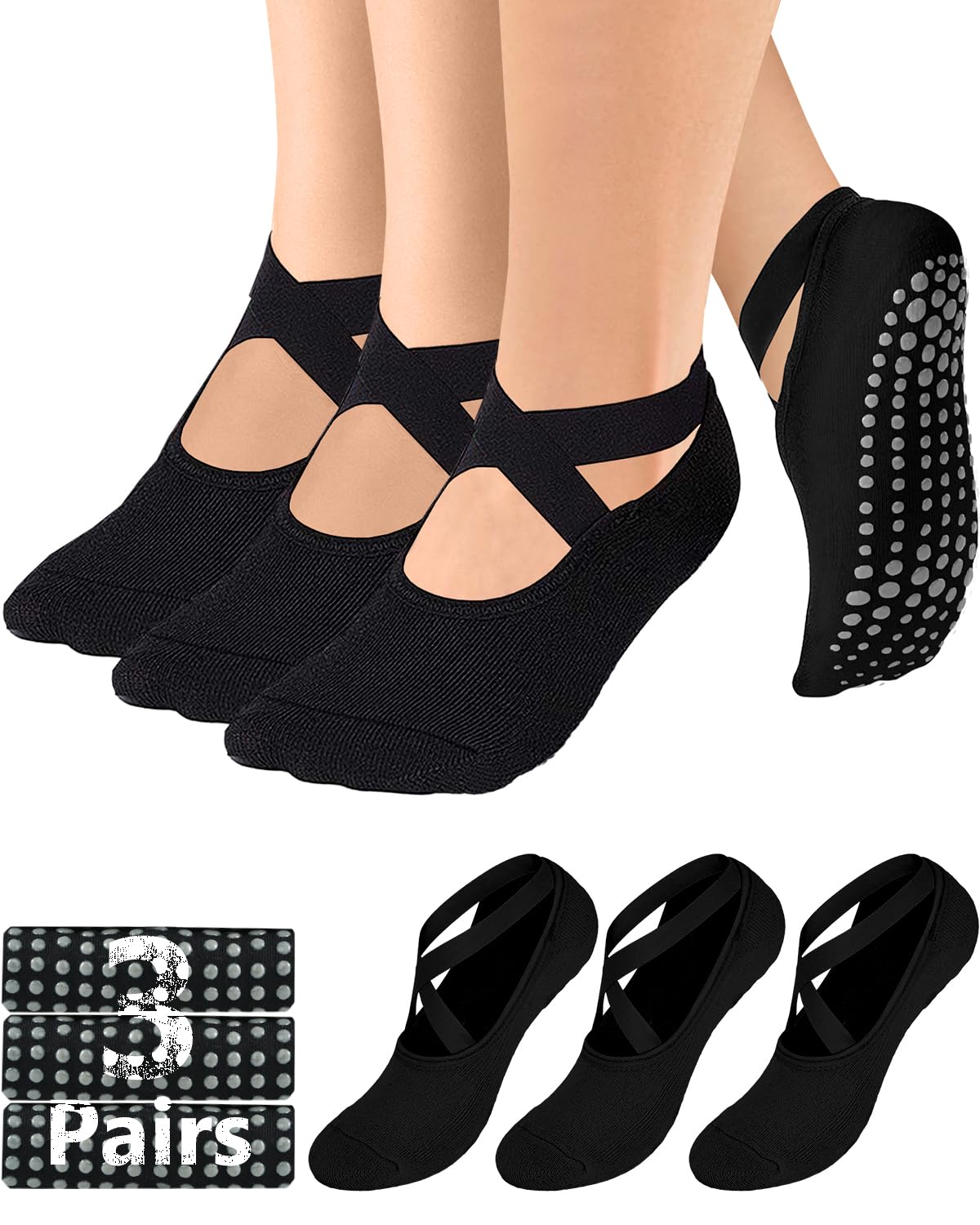 Snapklik.com : Pilates Grip Socks For Women & Men - Non Slip Yoga ...