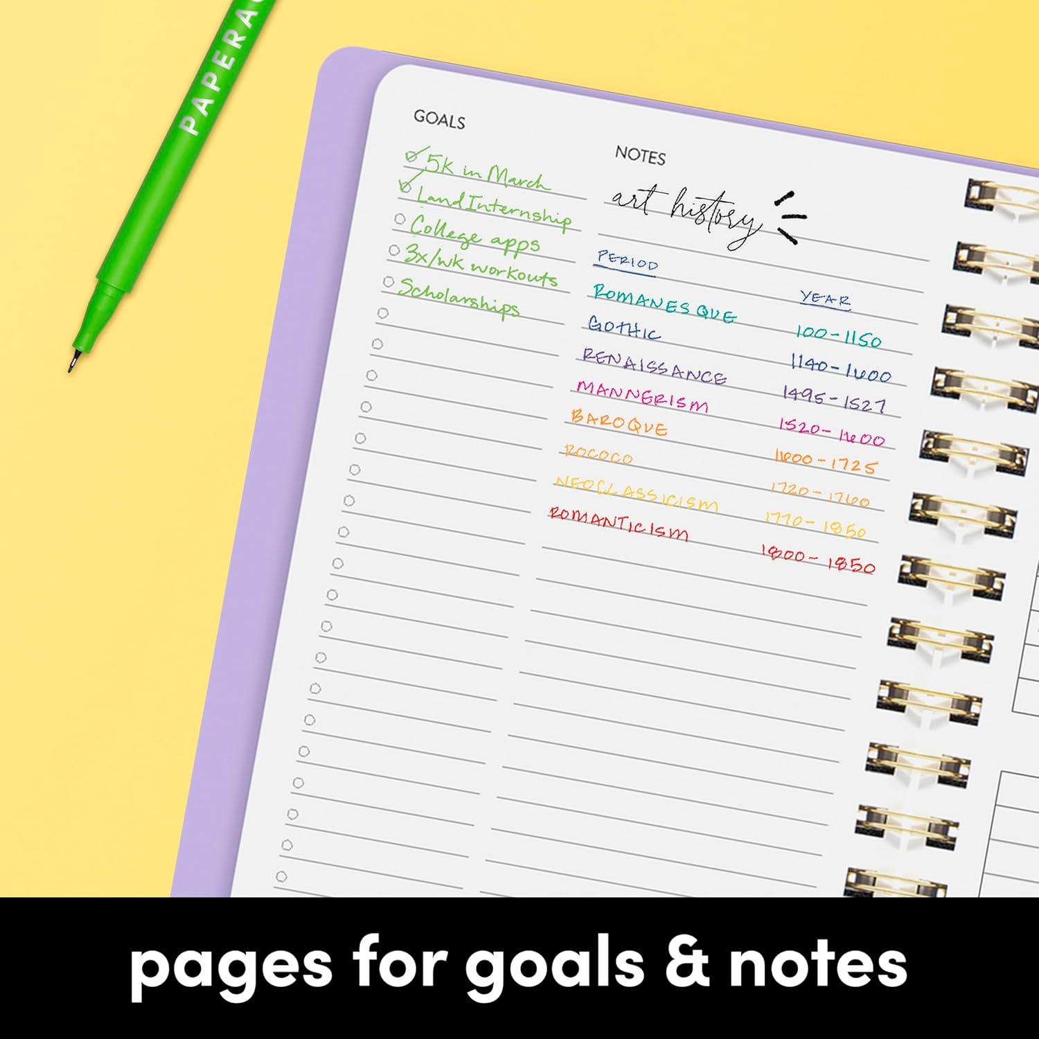PAPERAGE Agenda académica de 17 meses 2023-2024 Hojas semanales y ...