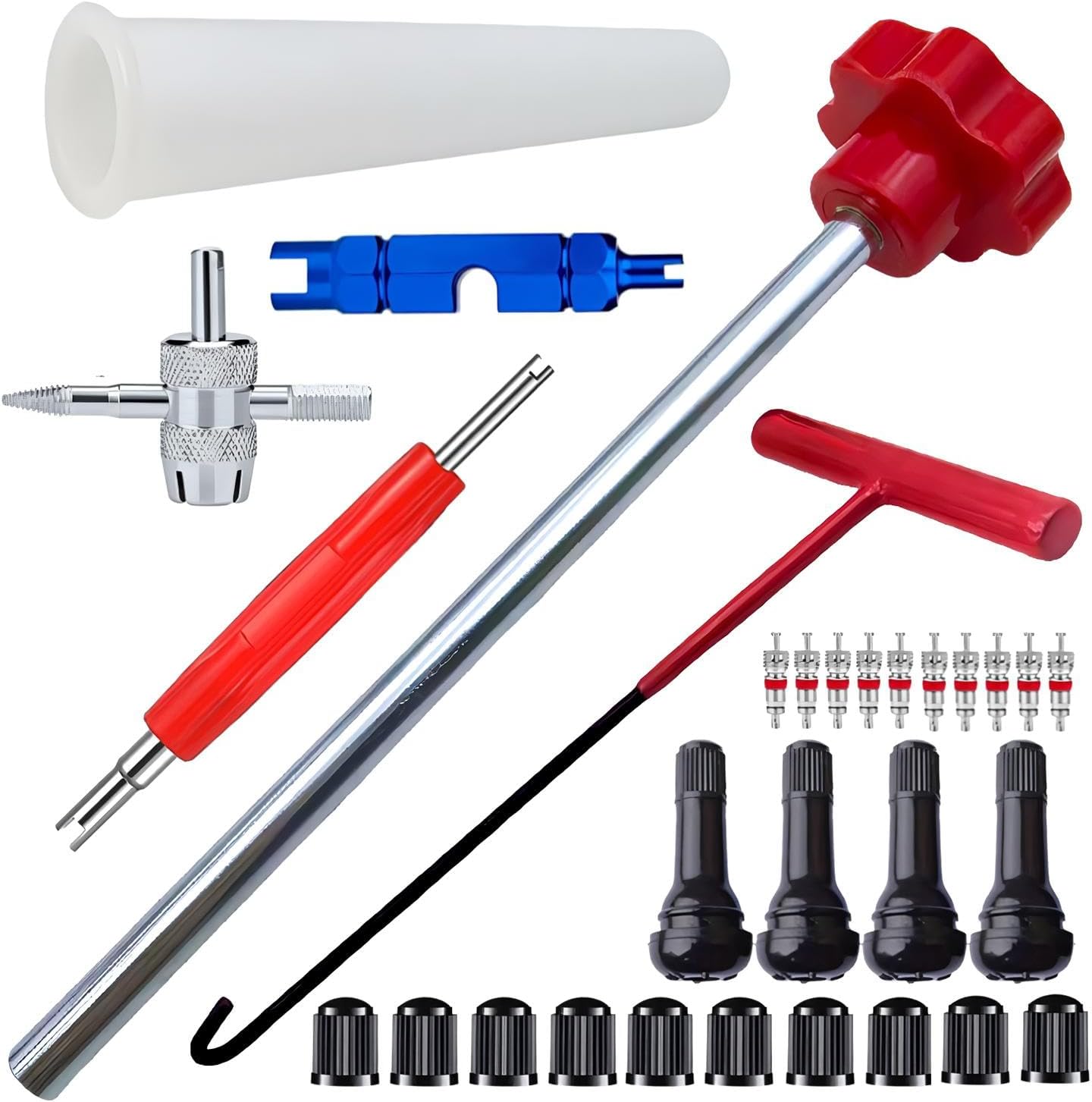 Amazon.com: Nkmujil Valve Stem Tool Kit, Tire Installer & Repair Kit ...
