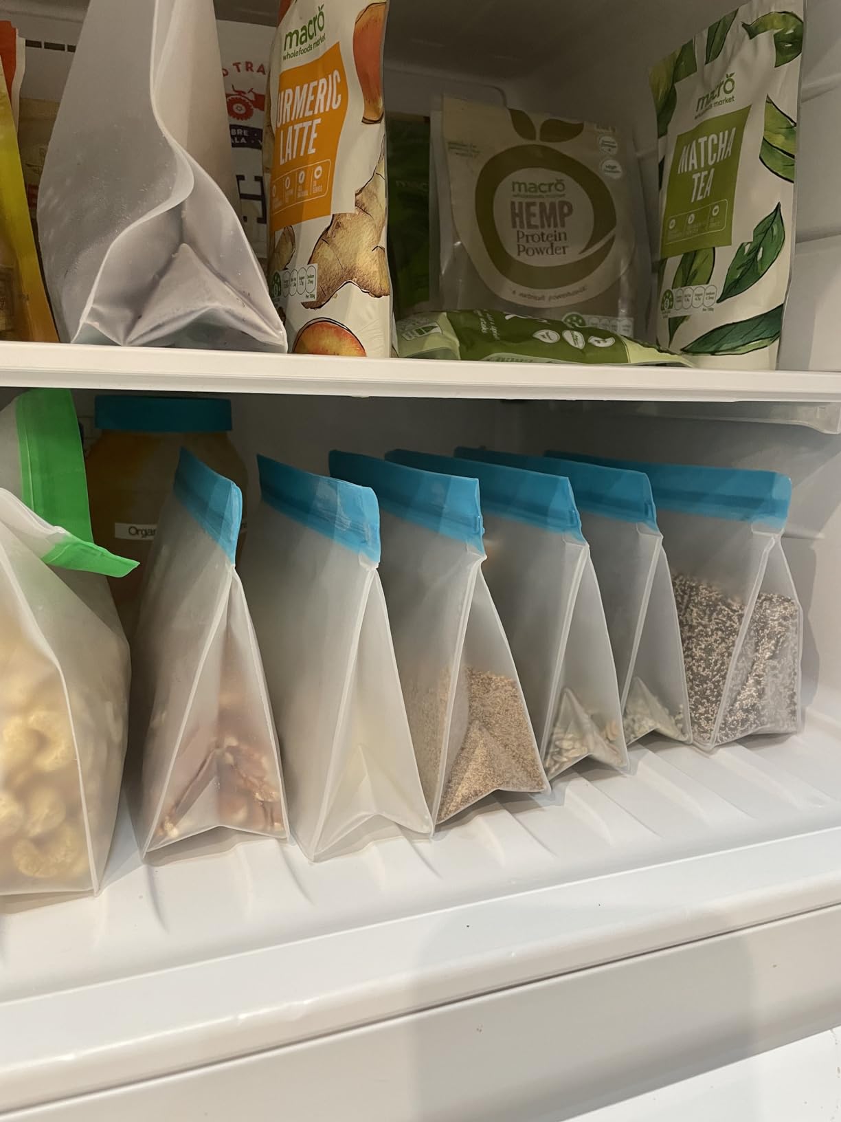 Reusable Food Storage Bags 10 Pack - Stand Up Leakproof Bags for ...