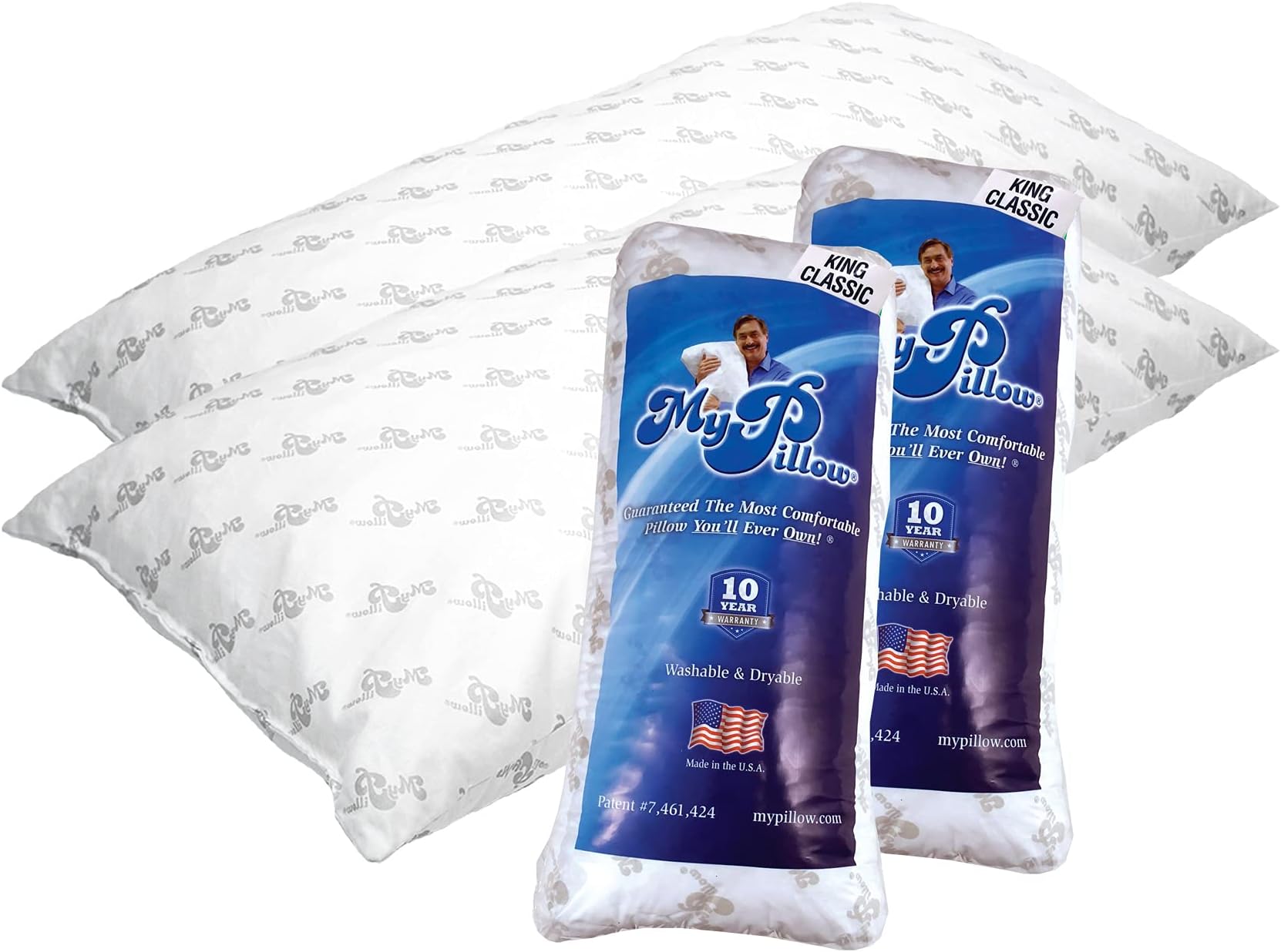 Amazon.com: MyPillow Classic Standard Bed Pillow, Medium Support (Pack ...