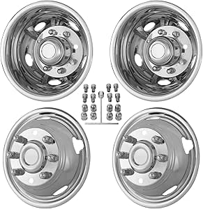 Amazon.com: 17inch Stainless Steel Dually Wheel Simulators Fits for ...
