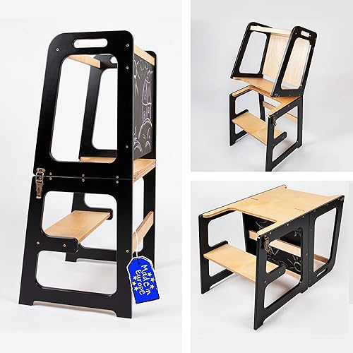 Amazon.com: Foldable helper tower - Table & Chair with Chalkboard All ...