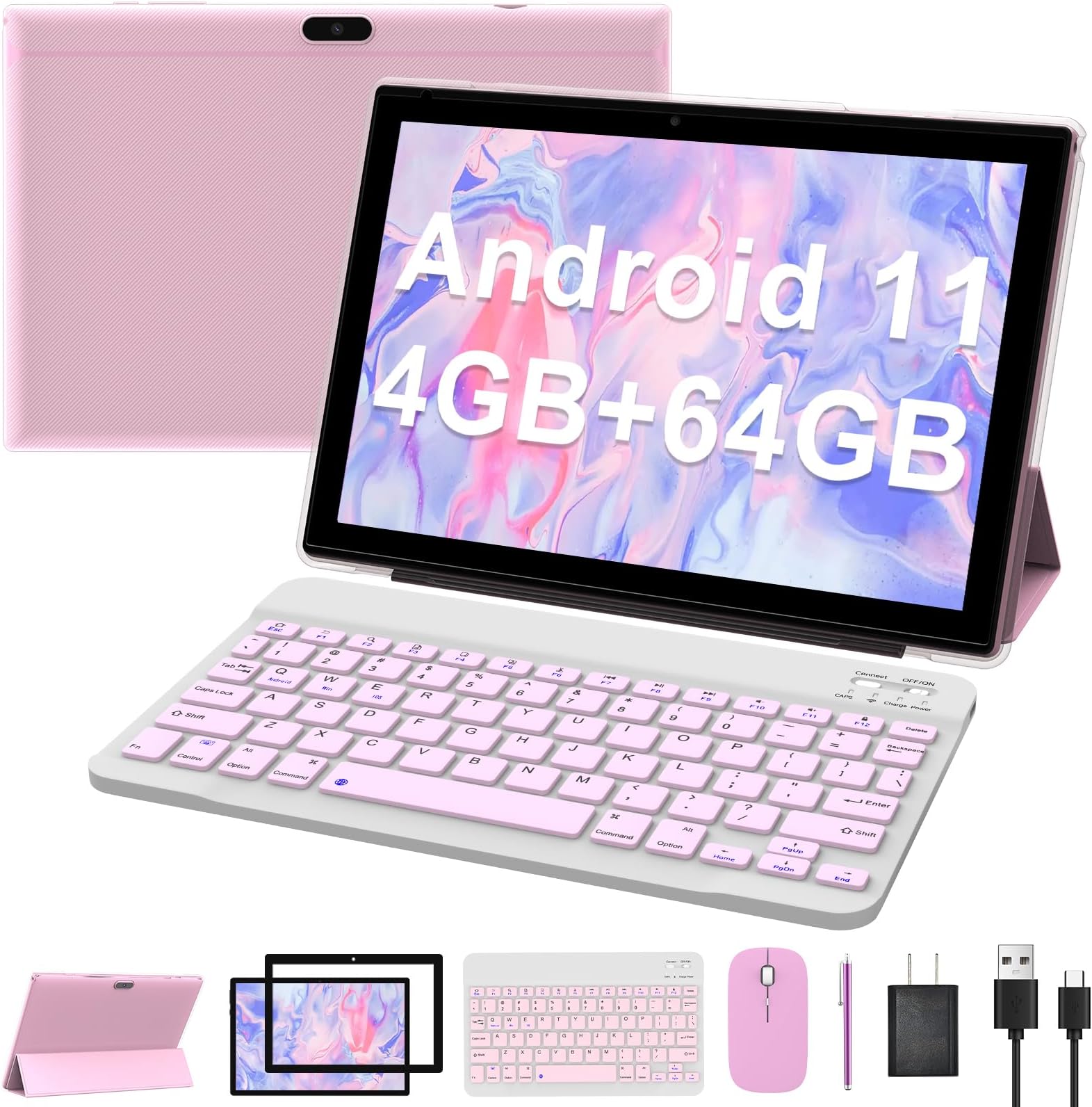 IWEGGO 10.1 Inch Tablet, Android 11 Tablet with Keyboard, 4GB RAM 64GB ...
