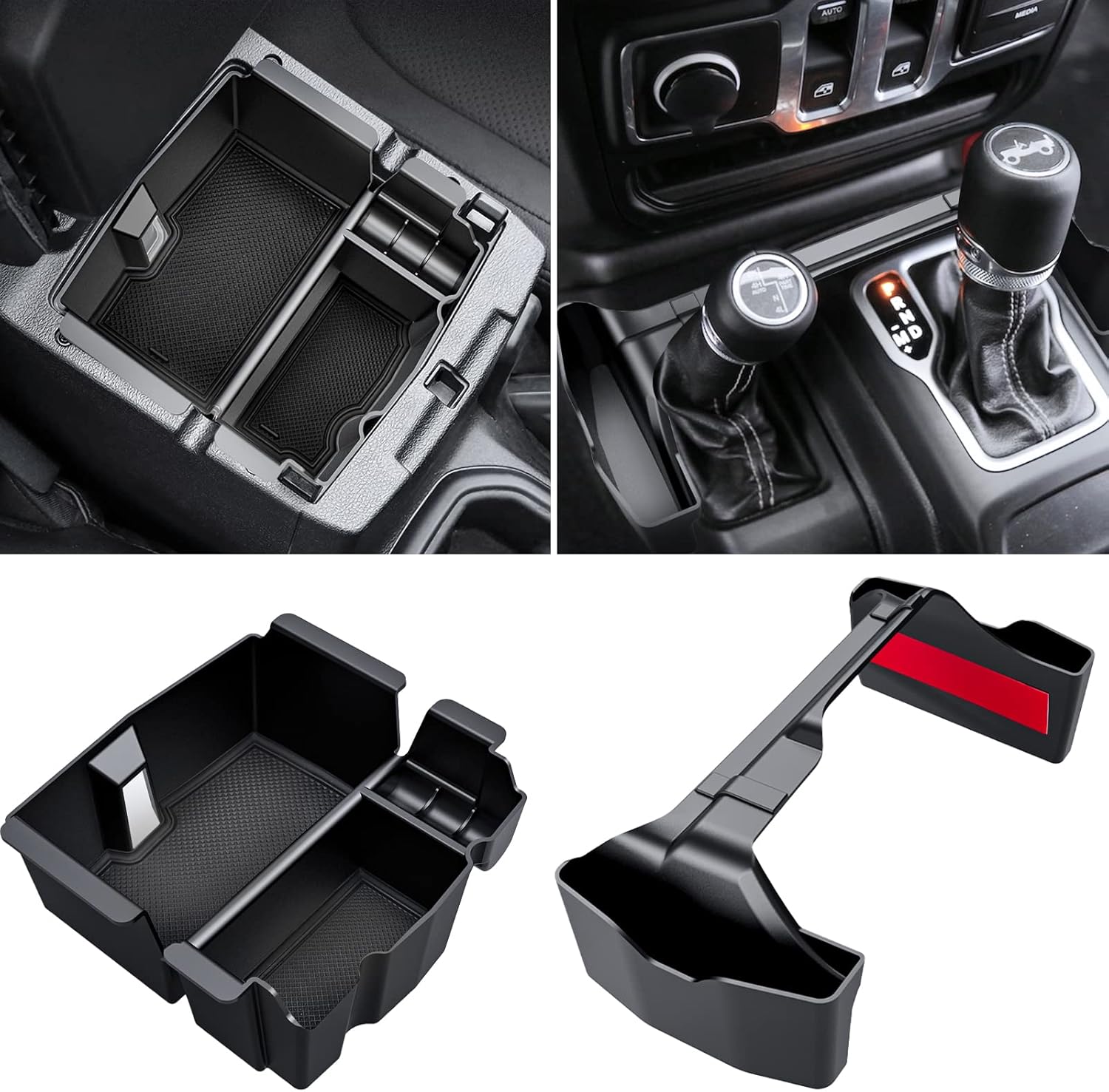 Amazon.com: Eamplest Gear Shift Organizer Tray, Center Console Organizer for Jeep Wrangler JL ...