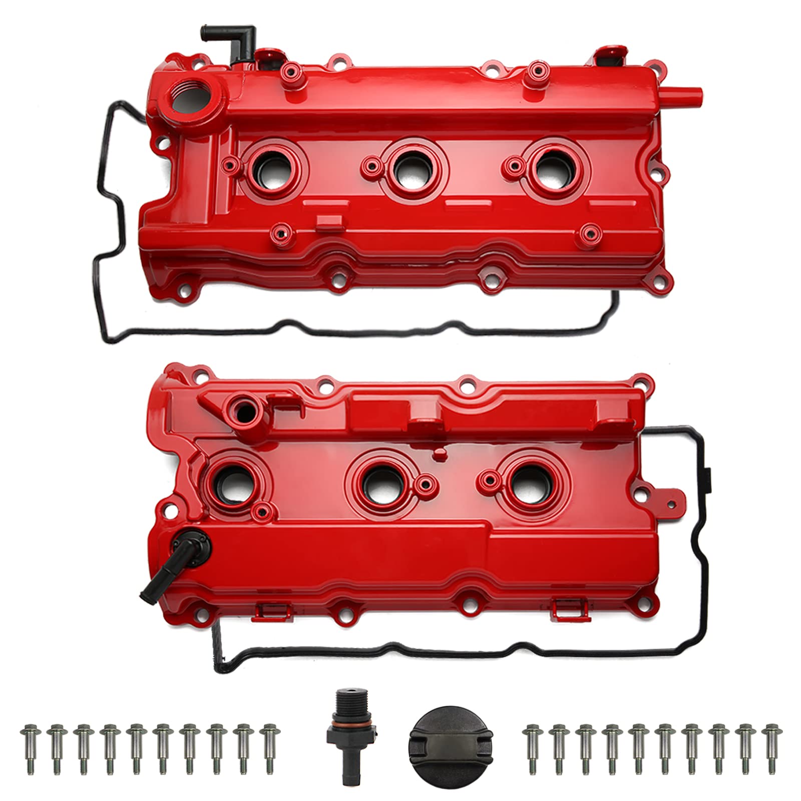Aluminum Valve Cover Kit with Gasket & Bolts Compatible with Infiniti ...