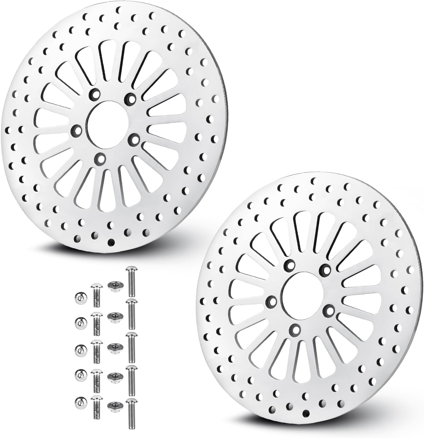 Amazon.com: Youxmoto 11.8 Brake Rotor Front+Rear For Harley 2008-2020 ...