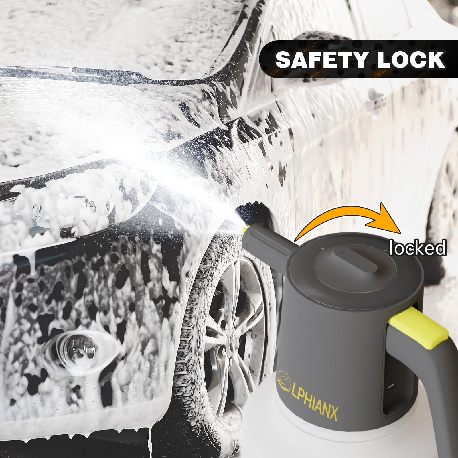Snapklik.com : Lphianx 2L/4000mAH Electric Foam Sprayer, One-Click ...