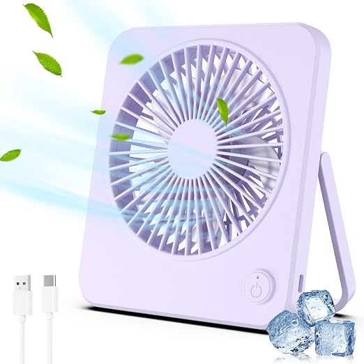 Hianjoo Mini Desk Fan, Personal USB Powered No Battery Portable Desktop ...