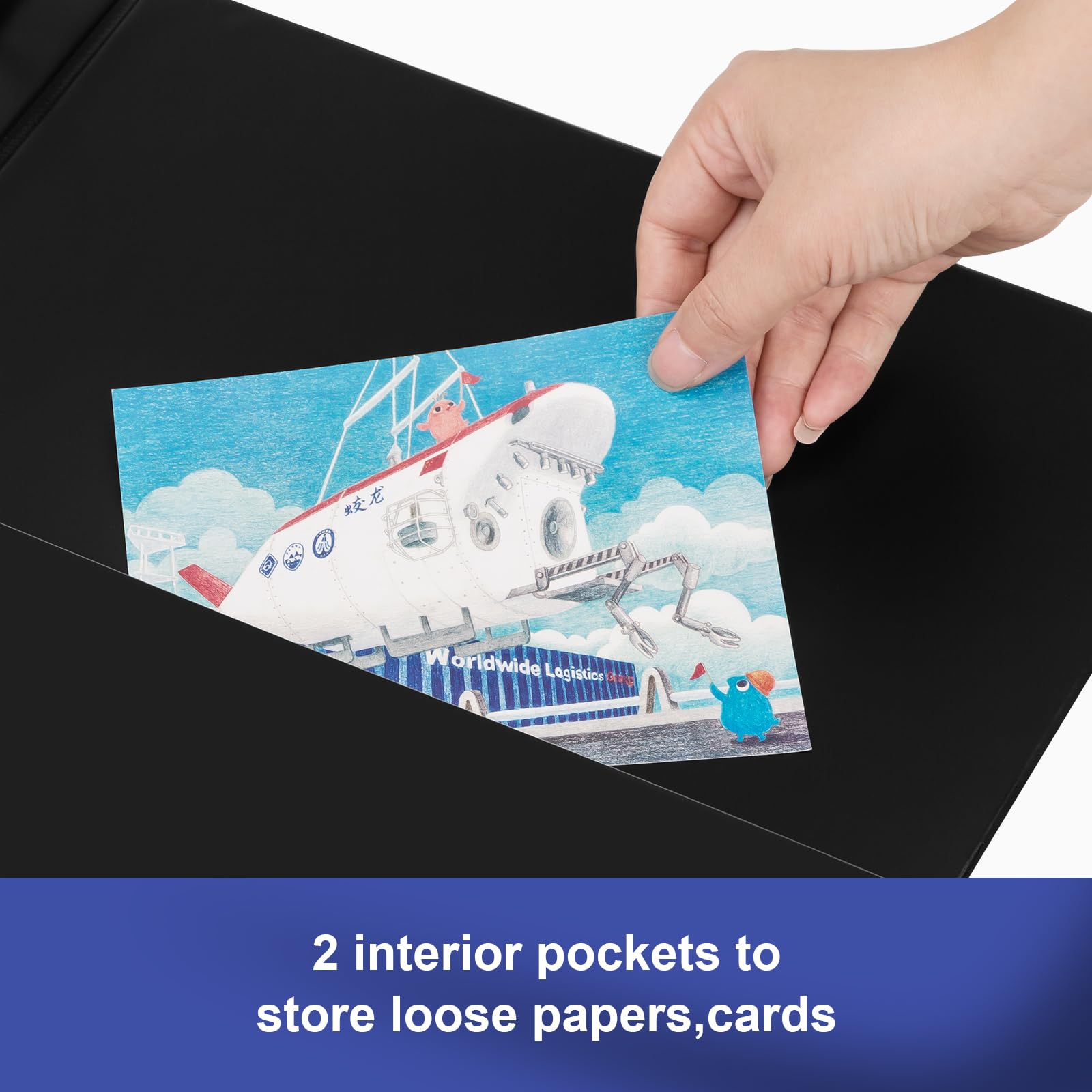 Snapklik.com : Comix Durable 3 Ring Binder, 3 Inch D Ring Binders, Hold ...