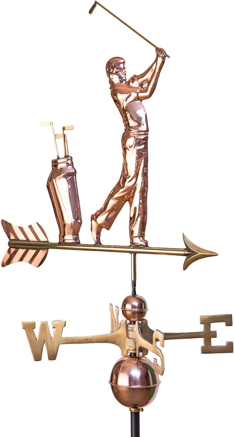 Amazon.com : East Coast Weathervanes and Cupolas Golfer Weathervane ...