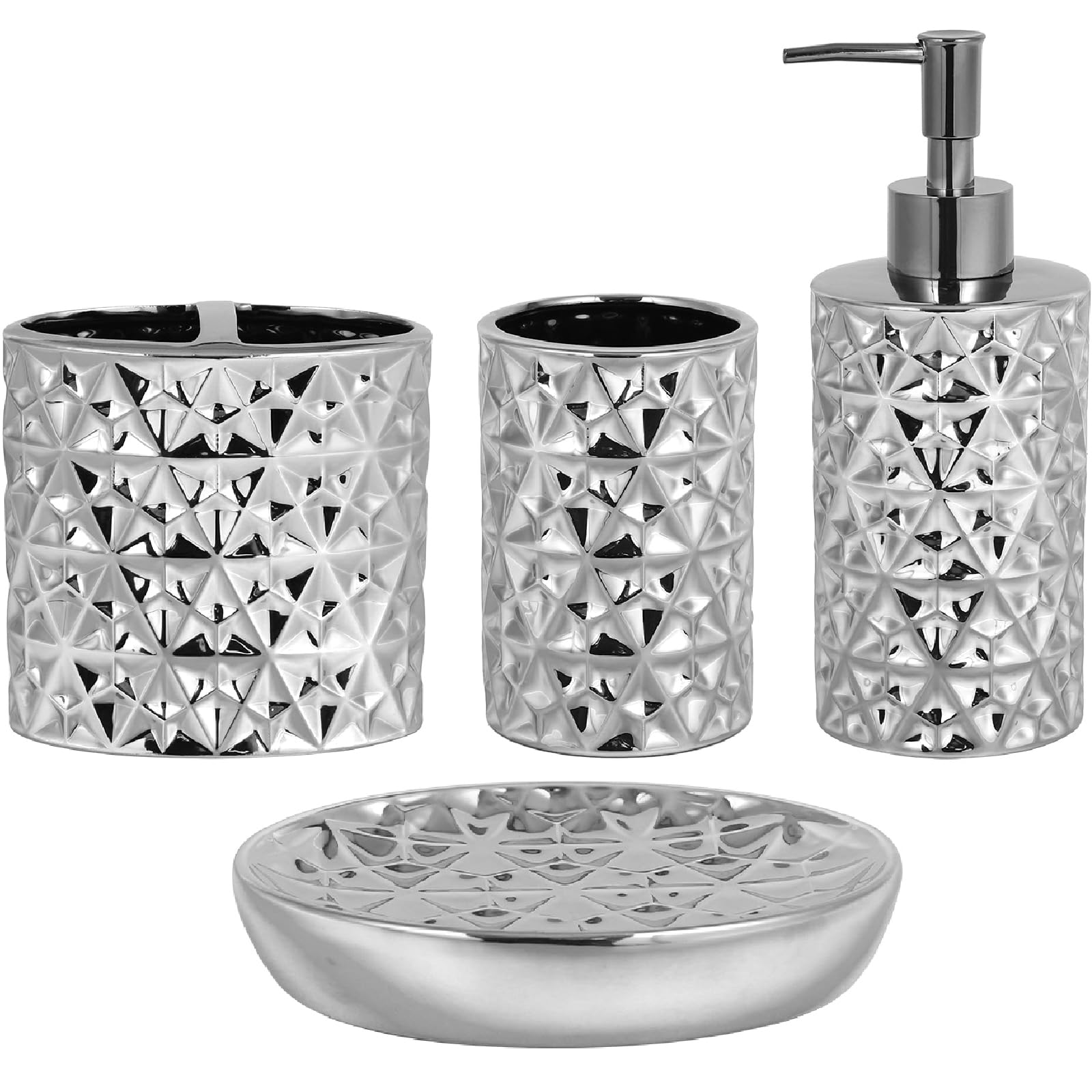Silver Bathroom Set Altwater Antiqued Mirror And Silver Leaf Bathroom