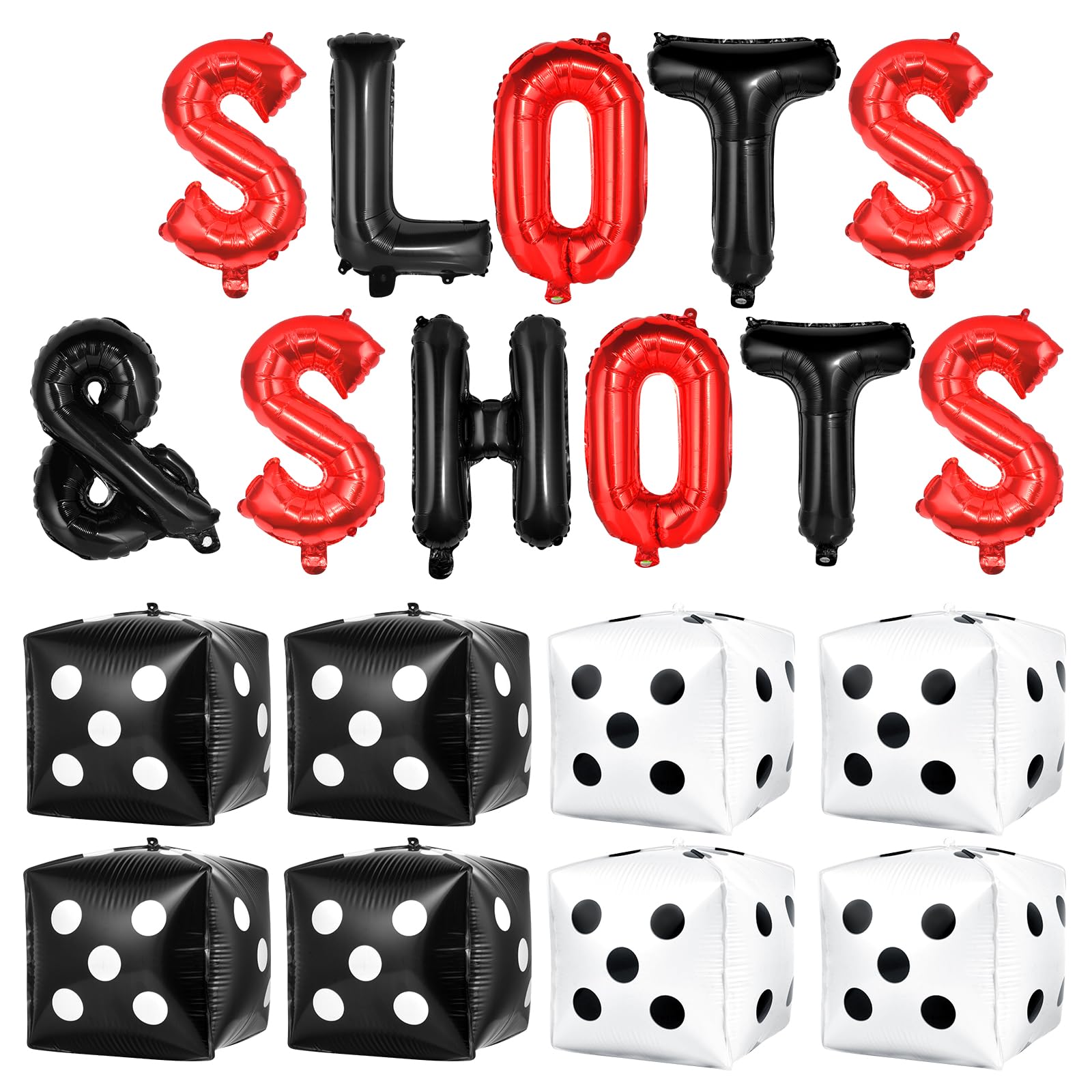 Amazon.com: 19 Pieces Casino Themed Party Balloons Supplies Slots Shots ...