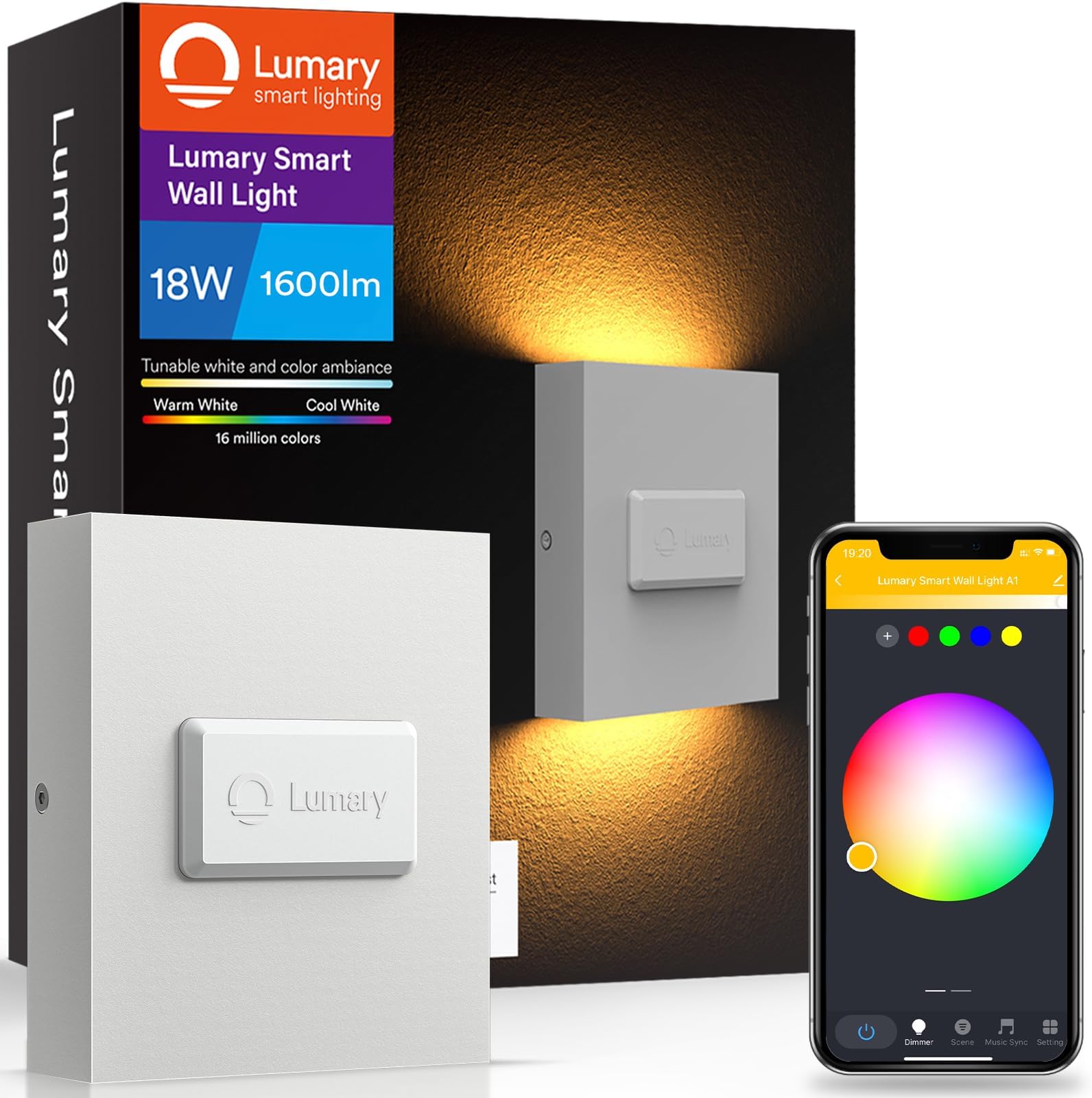 Shauna Smart Wall Sconce Hardwired Indoor Outdoor Wall Light, Up and ...