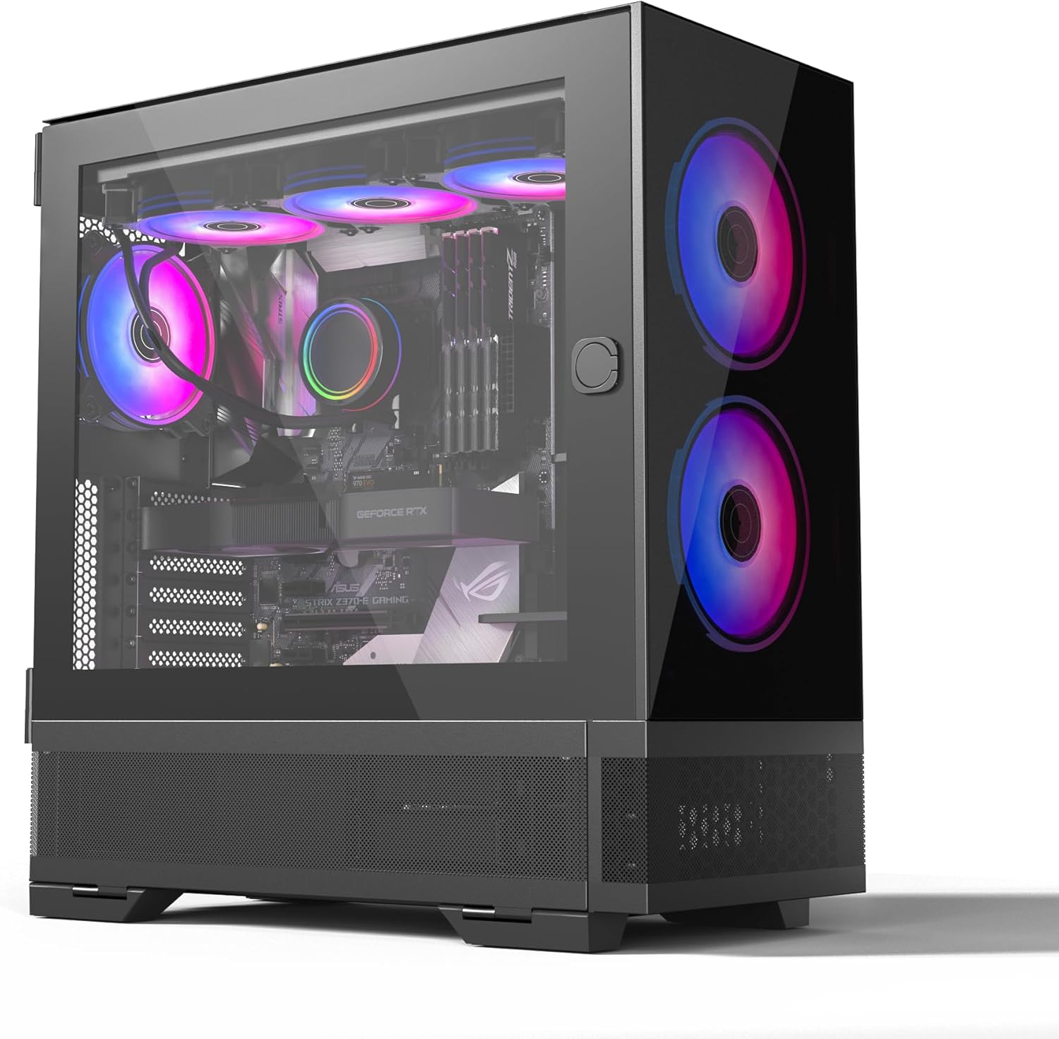ionz PC Gaming Black Case Mid Tower ATX, E-ATX - KZ-V Dark Aether ...