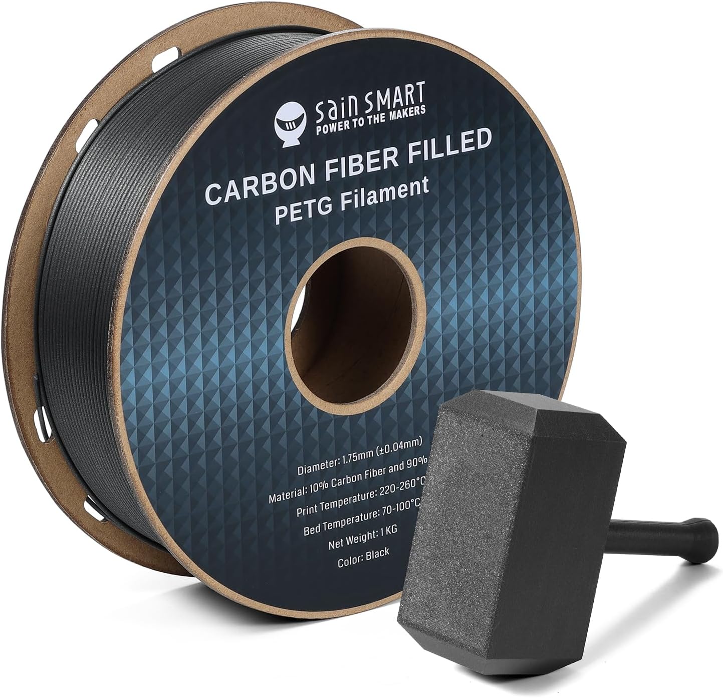 Amazon.com: SainSmart Carbon Fiber PETG Filament, 1.75mm 3D Printing ...