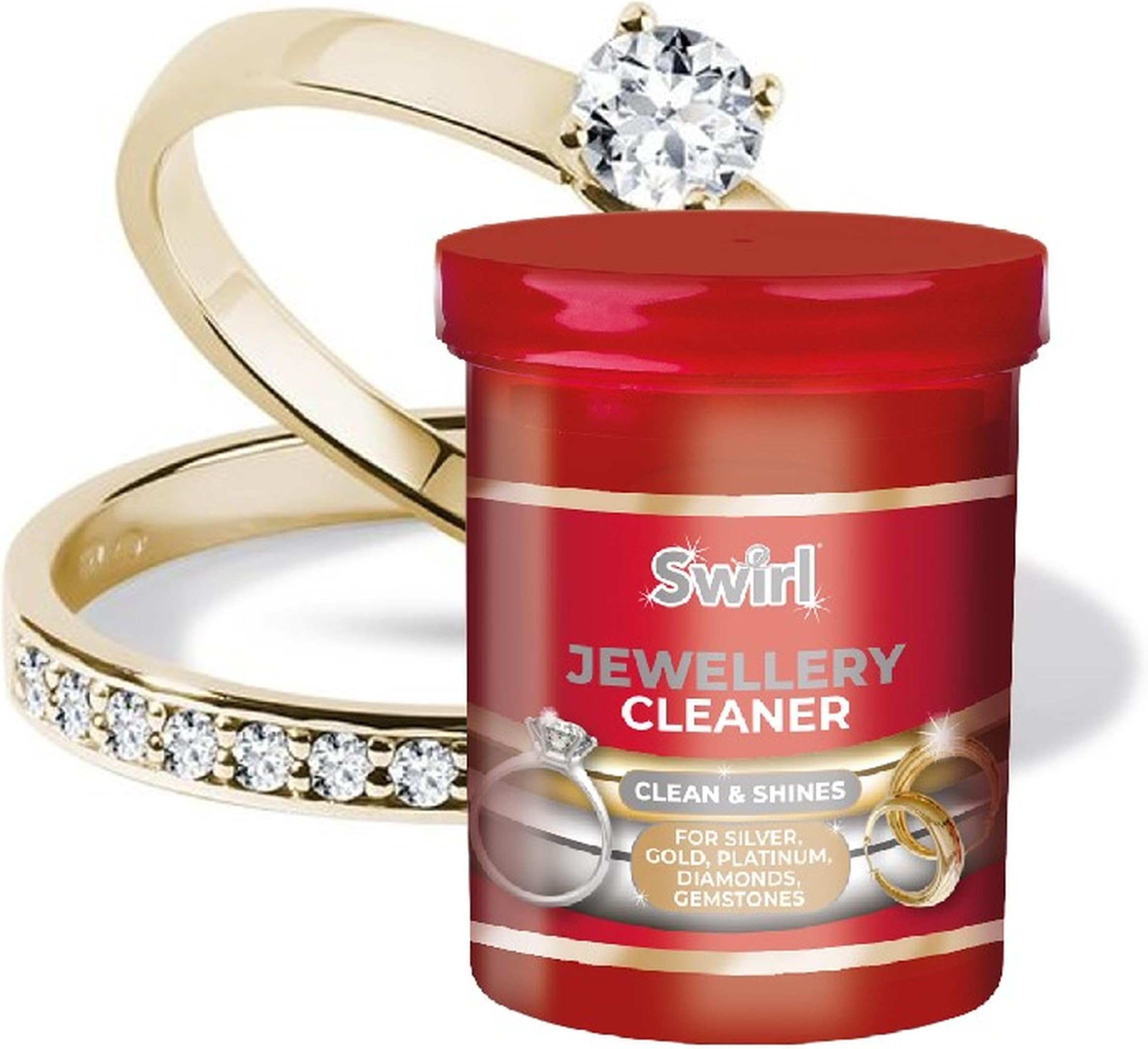 151 Liquid Jewellery Cleaner With Basket Cleans & Shines Silver Gold ...