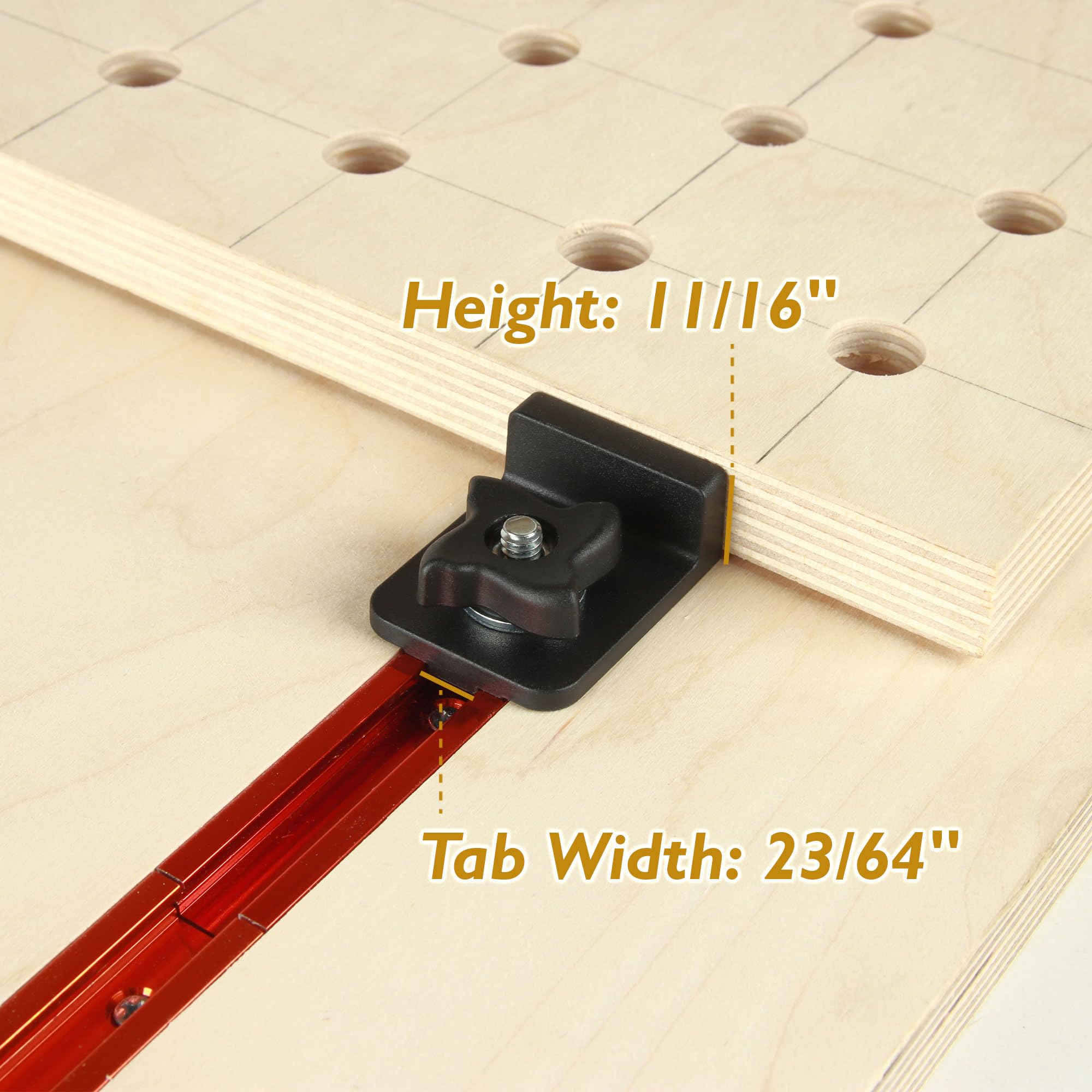 Snapklik.com : OSKOOL 4-Pack T-Track Stop Block Set, Woodworking ...
