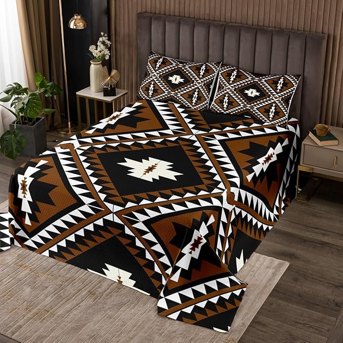 Amazon.com: Rustic Western King Size Quilt Set For Men,Southwestern ...