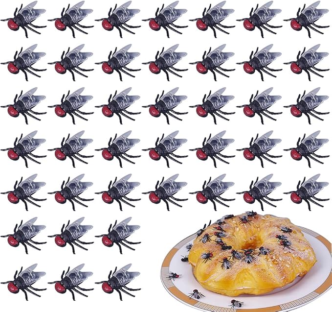Amazon.com: 120pcs Mini Plastic Flies Simulated Insects, Joke Toys ...