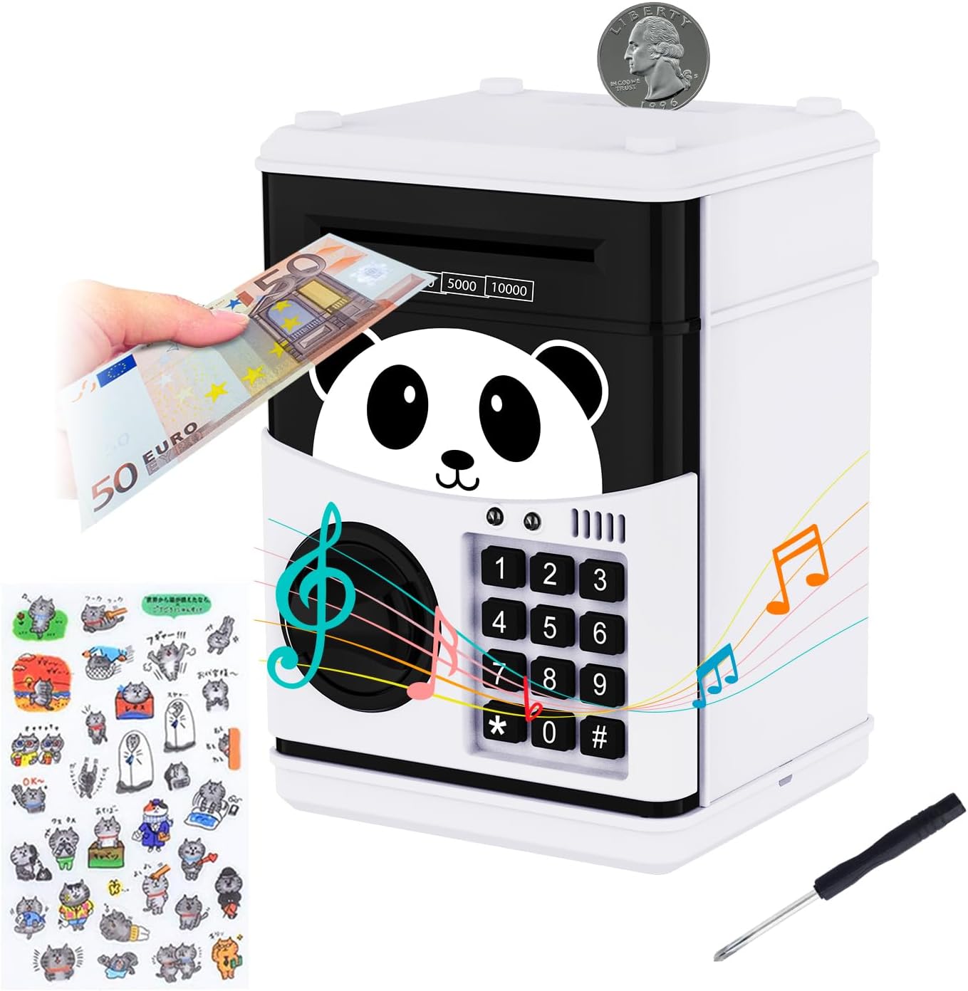 MOMMED Electronic Money Box for Children - Digital Piggy Box with ...