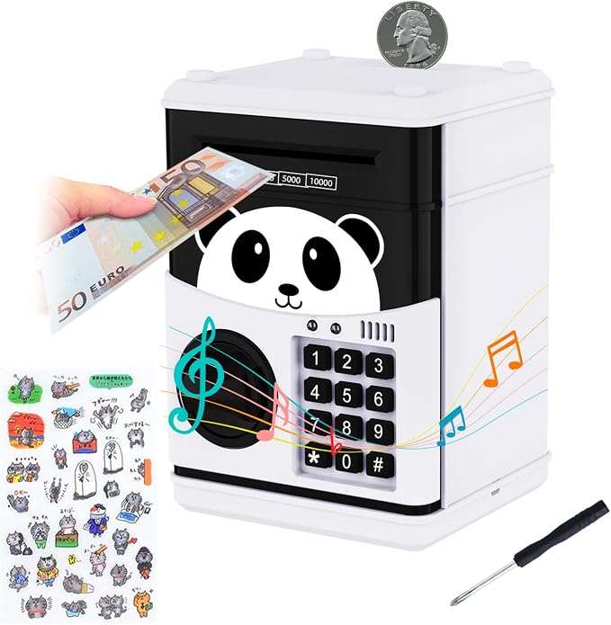 MOMMED Electronic Money Box for Children - Digital Piggy Box with ...