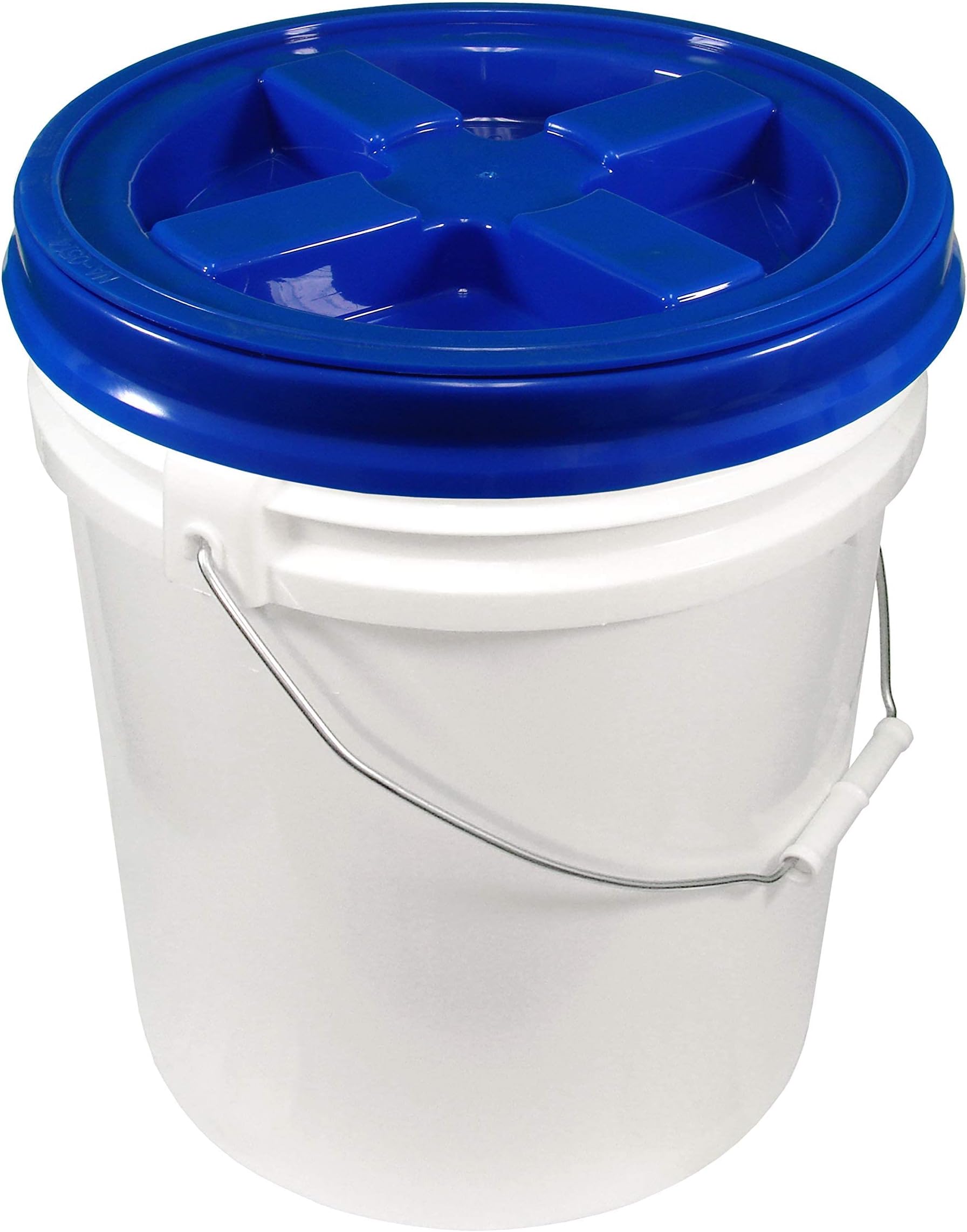 Amazon.com: White 2 Gallon Bucket with Gamma Seal Lid (5) : Health ...