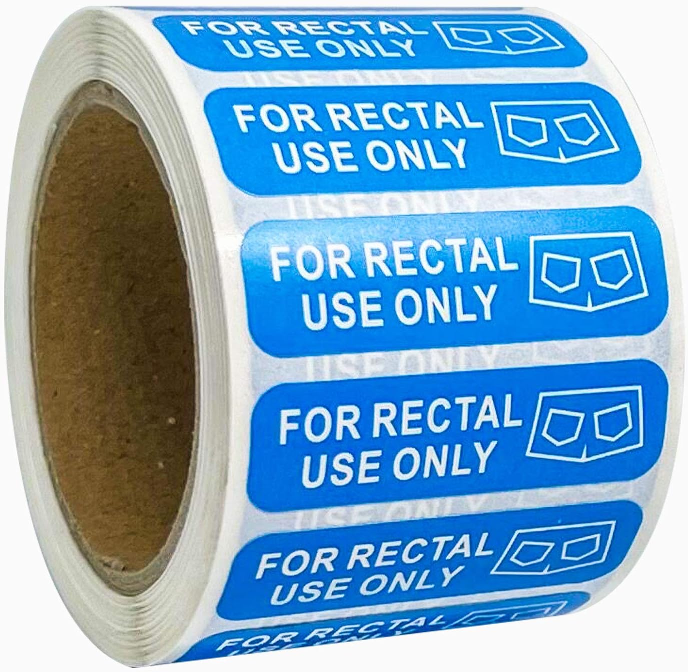 Amazon.com : 500 for Rectal Use Only Stickers / 1.5" x .433" Blue ...