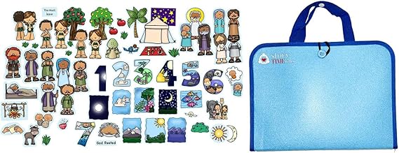Amazon.com: 4 Bible Story Set & Flannel Board Days of Creation Garden ...