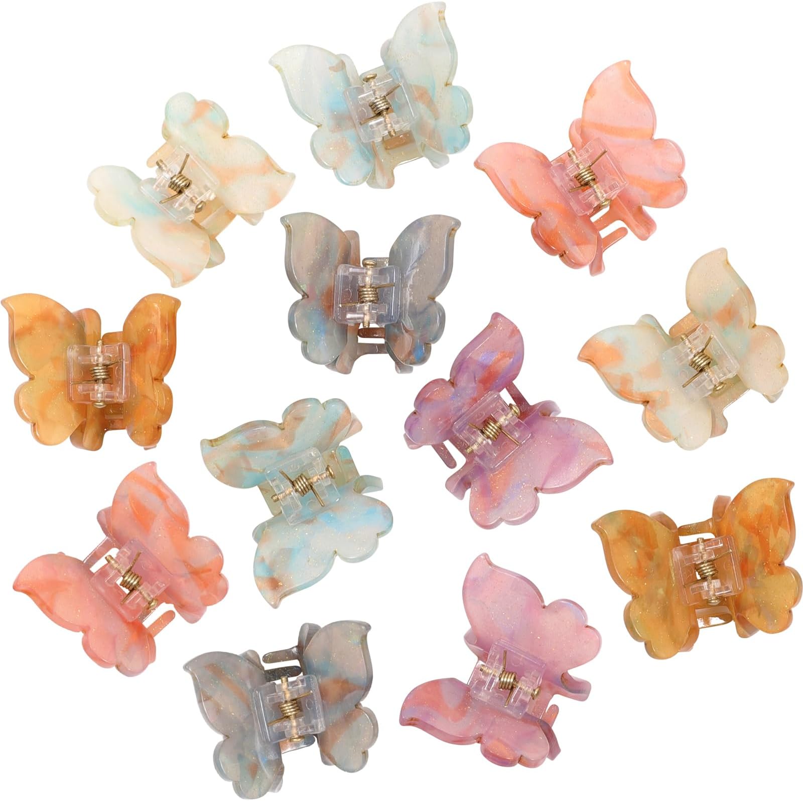 Amazon.com: Sequins Butterfly Hair Clips - 12PCS Small Clamps for Thin ...