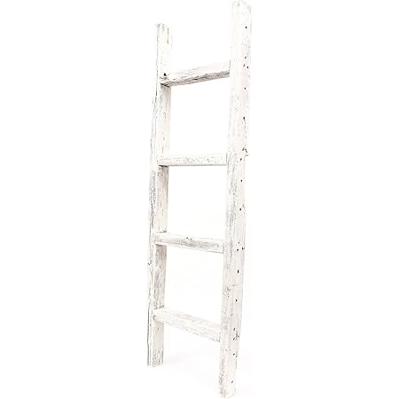 Amazon.com: BarnwoodUSA Rustic Farmhouse Decorative Ladder - Our 4ft ...