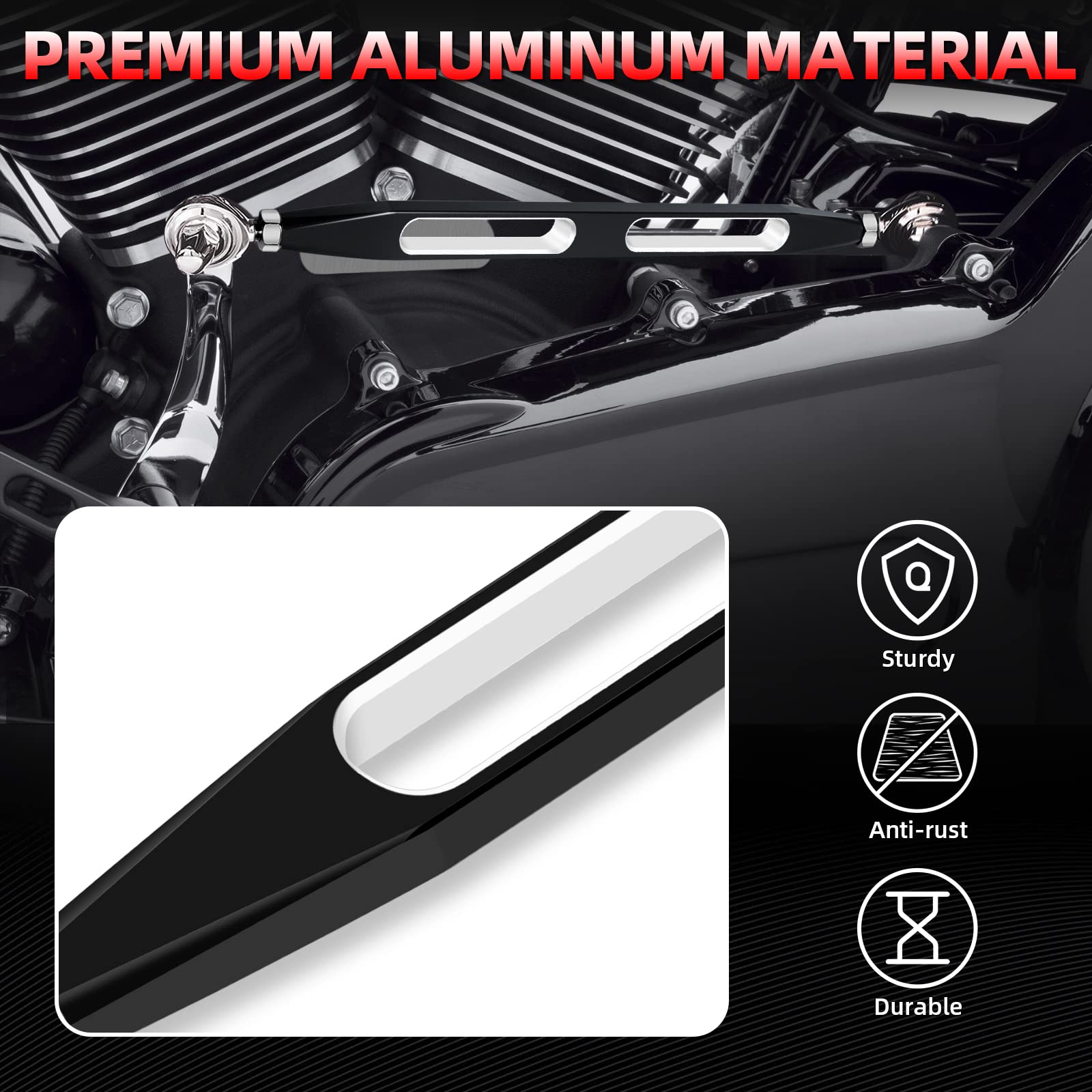 Snapklik.com : Black Shift Linkage Shifter Compatible For Harley ...