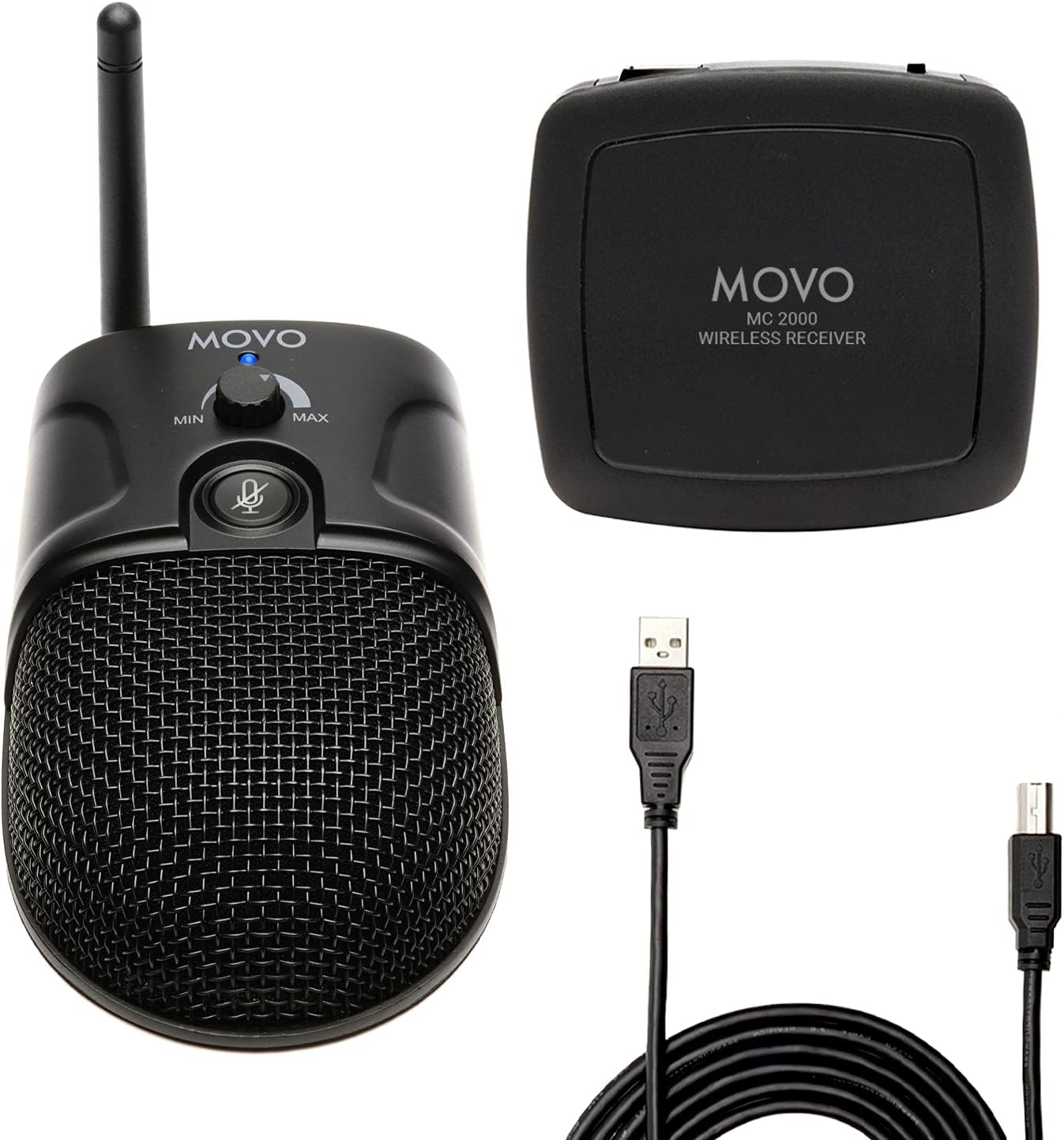 Amazon.com: Movo MC2000 Wireless Conference Microphone System - USB ...