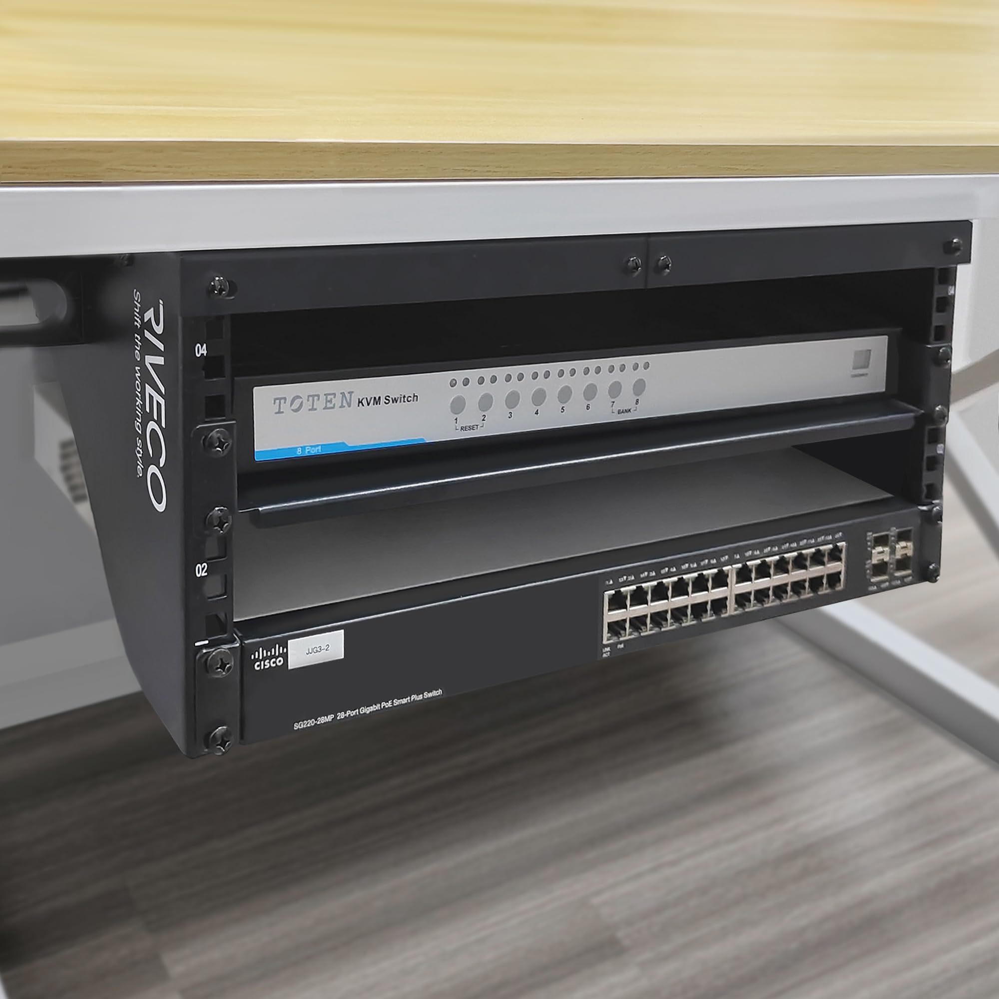 RIVECO 2U Wall Mount Rack for Network Reinforced Heavy Load 66LBS Small ...