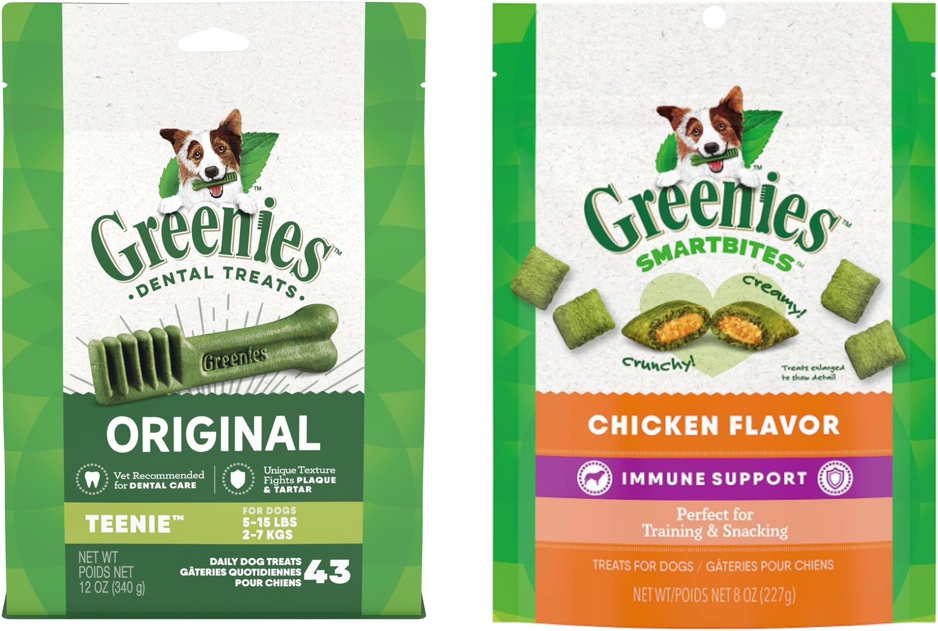 Amazon.com : Bundle of GREENIES Original TEENIE Dental Dog Treats, 12 ...