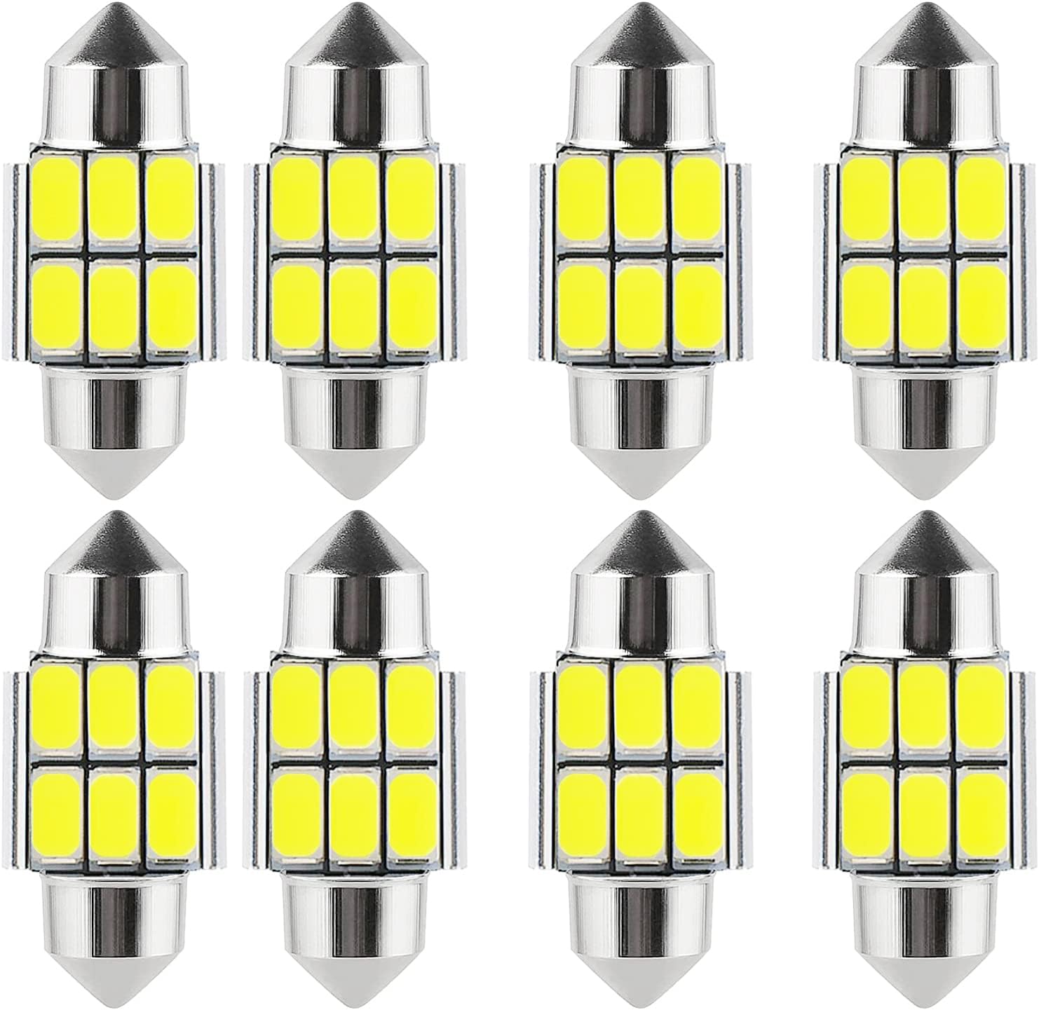 ziyue 8 x 31MM 5730 6SMD Festoon LED Interior Dome Map Lamp Light Bulbs ...