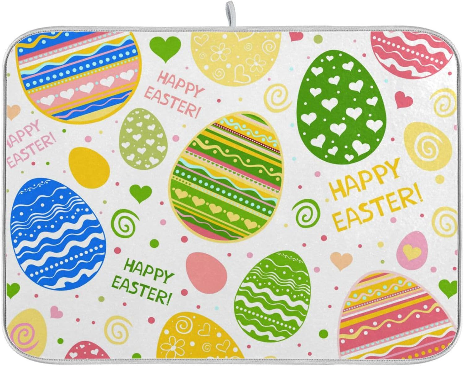 Amazon.com: Moudou Easter Eggs Dish Drying Mat Absorbent Heat Resistant ...