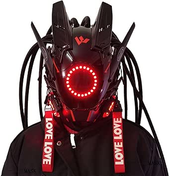 Amazon.com: ifkoo Punk Mask Cosplay for Men, Futuristic Daft Punk ...