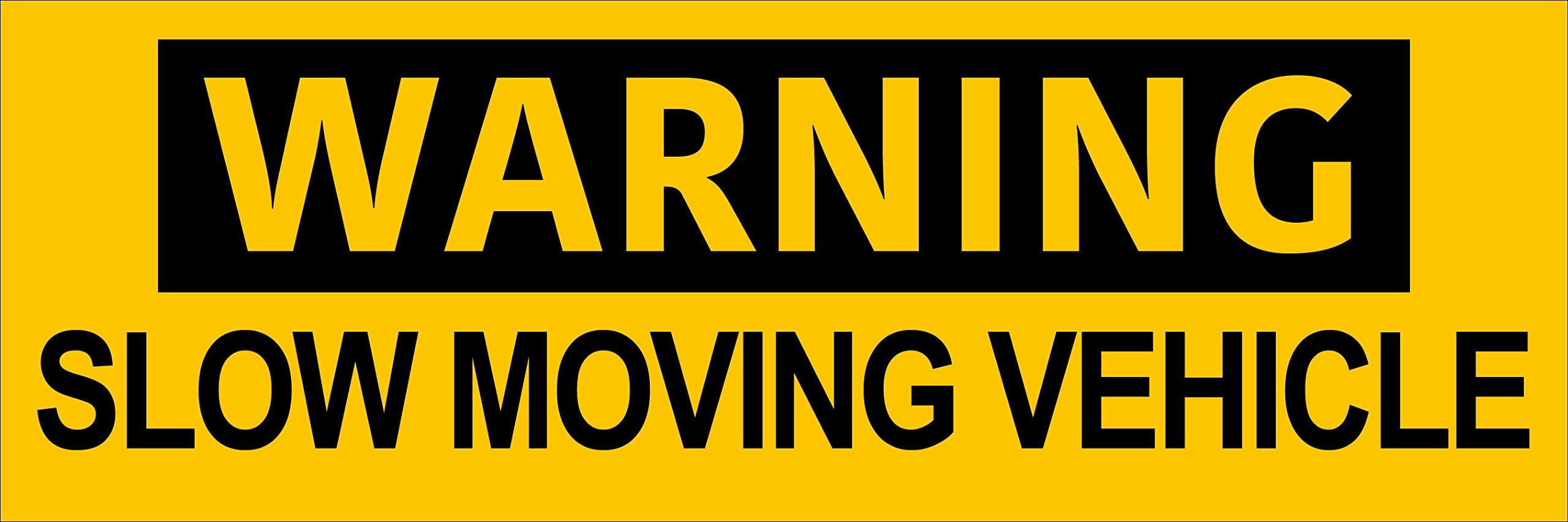 Amazon.com - Yellow Warning Slow Moving Vehicle Bumper Sticker ...