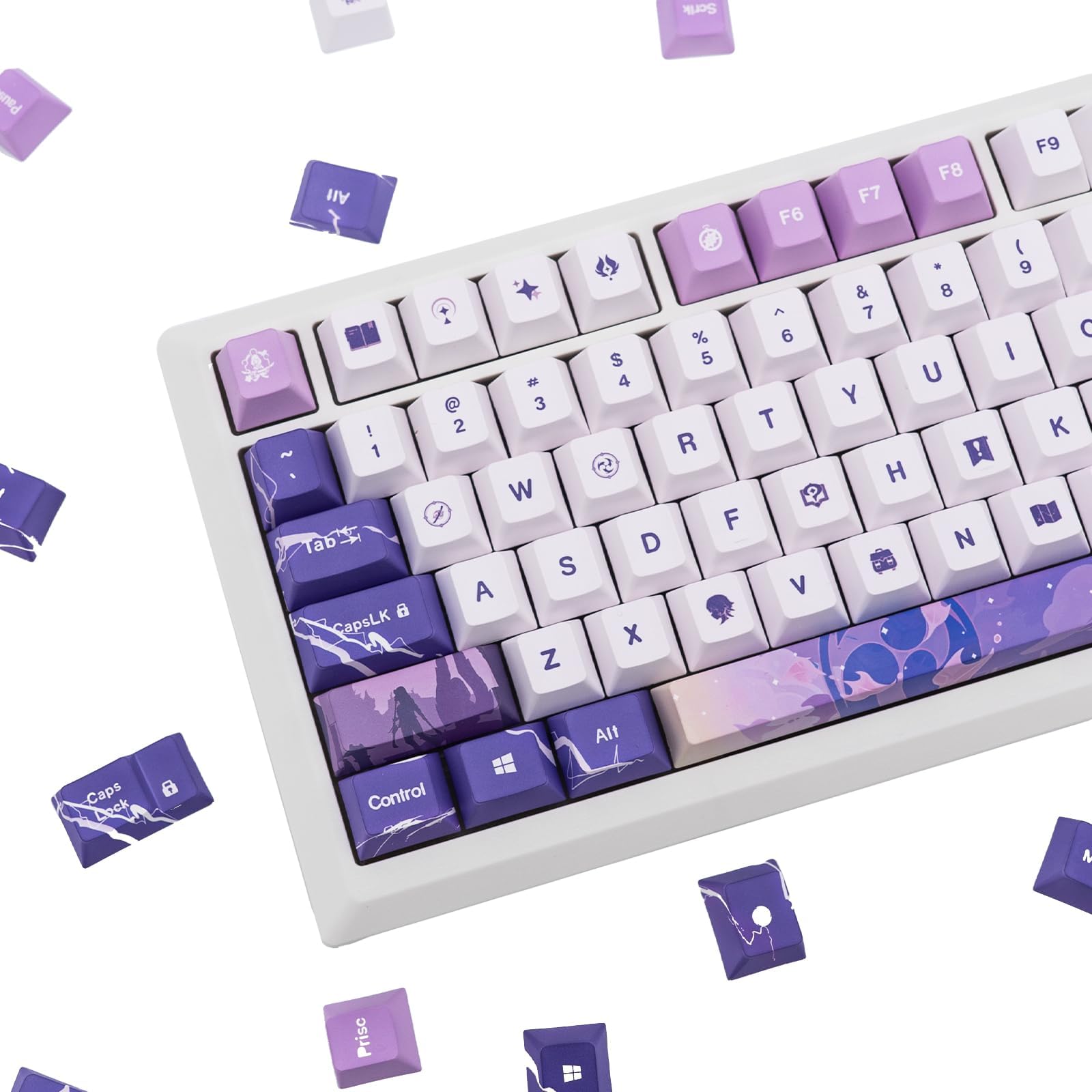 Amazon.com: FKZ Anime Keycaps,108keys 5-Side PBT Dye Sublimation Cherry ...